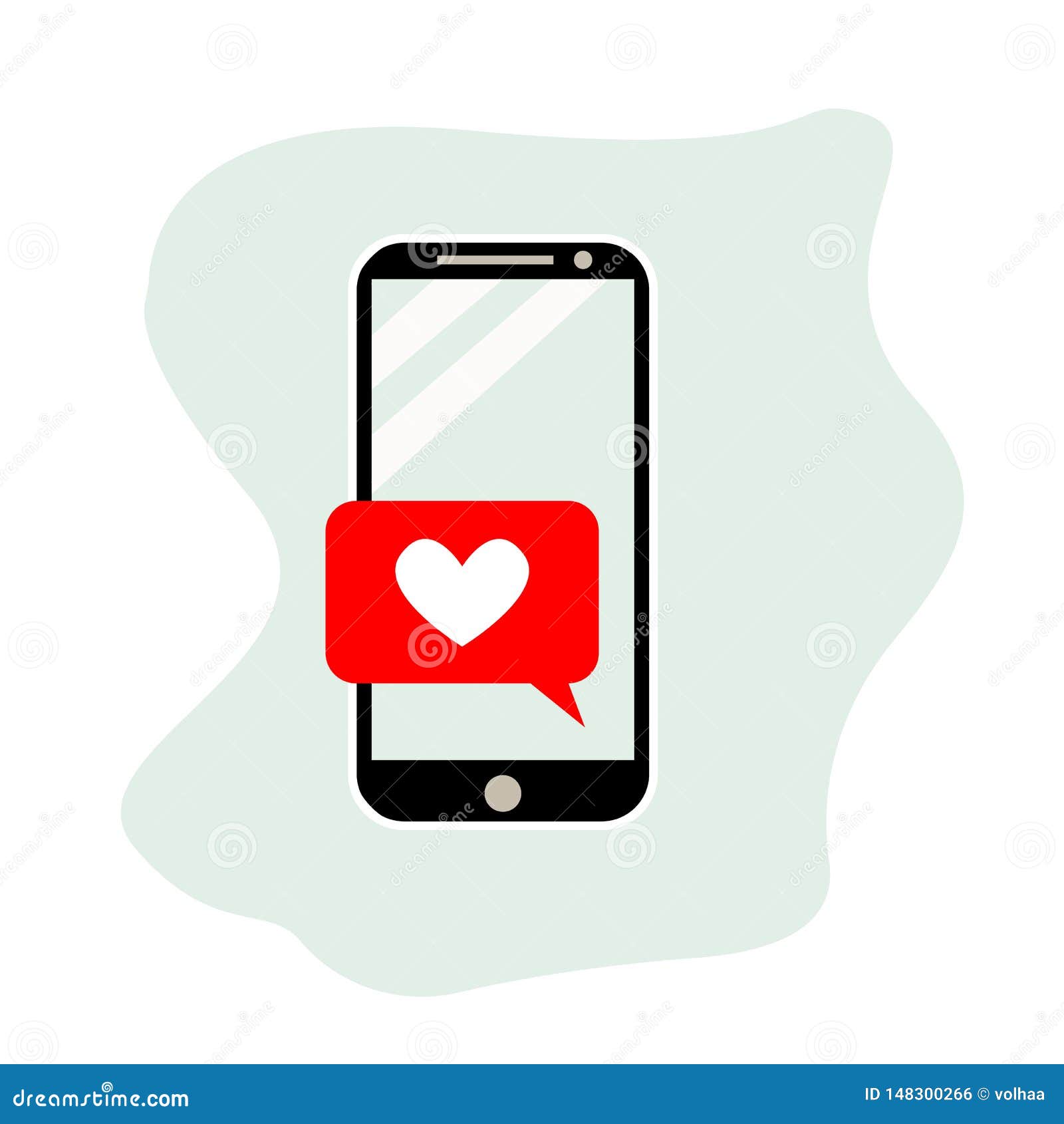 Like Notification in Social Network Vector Illustration Stock Vector ...