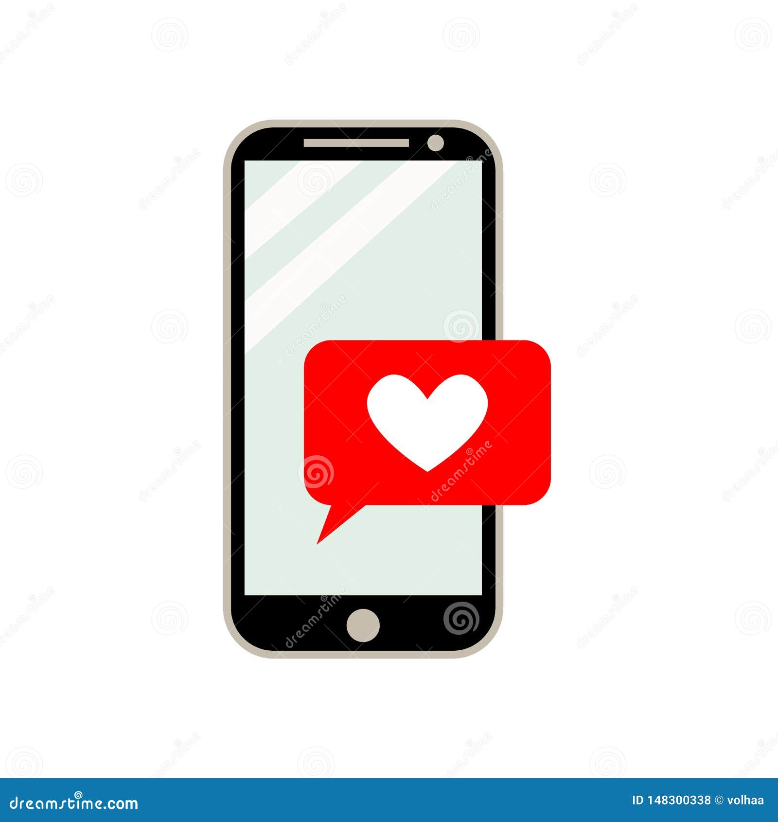 Like Notification in Social Network Vector Illustration Stock Vector ...