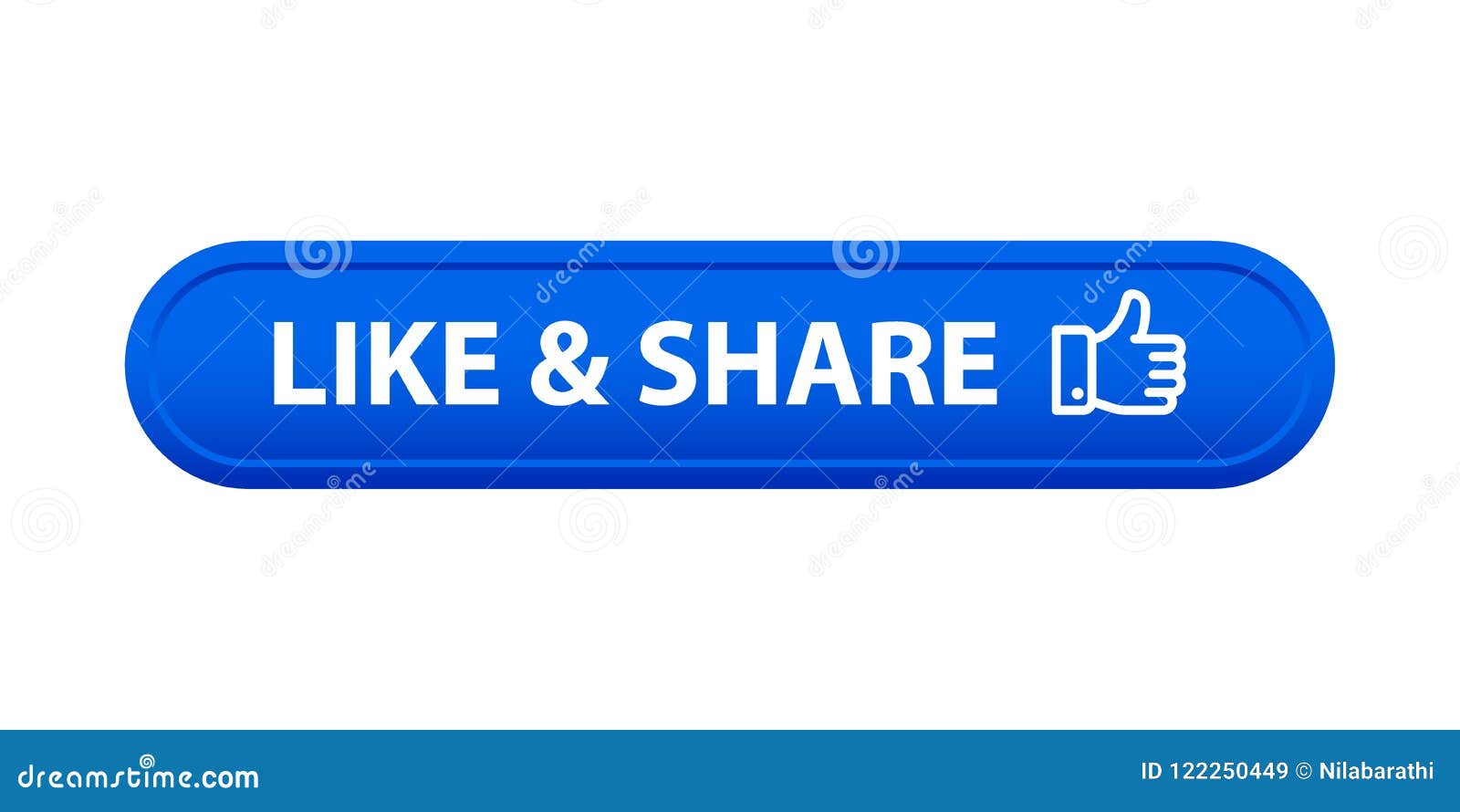 3D Like And Share Button Click Here Block Text Stock Image ...