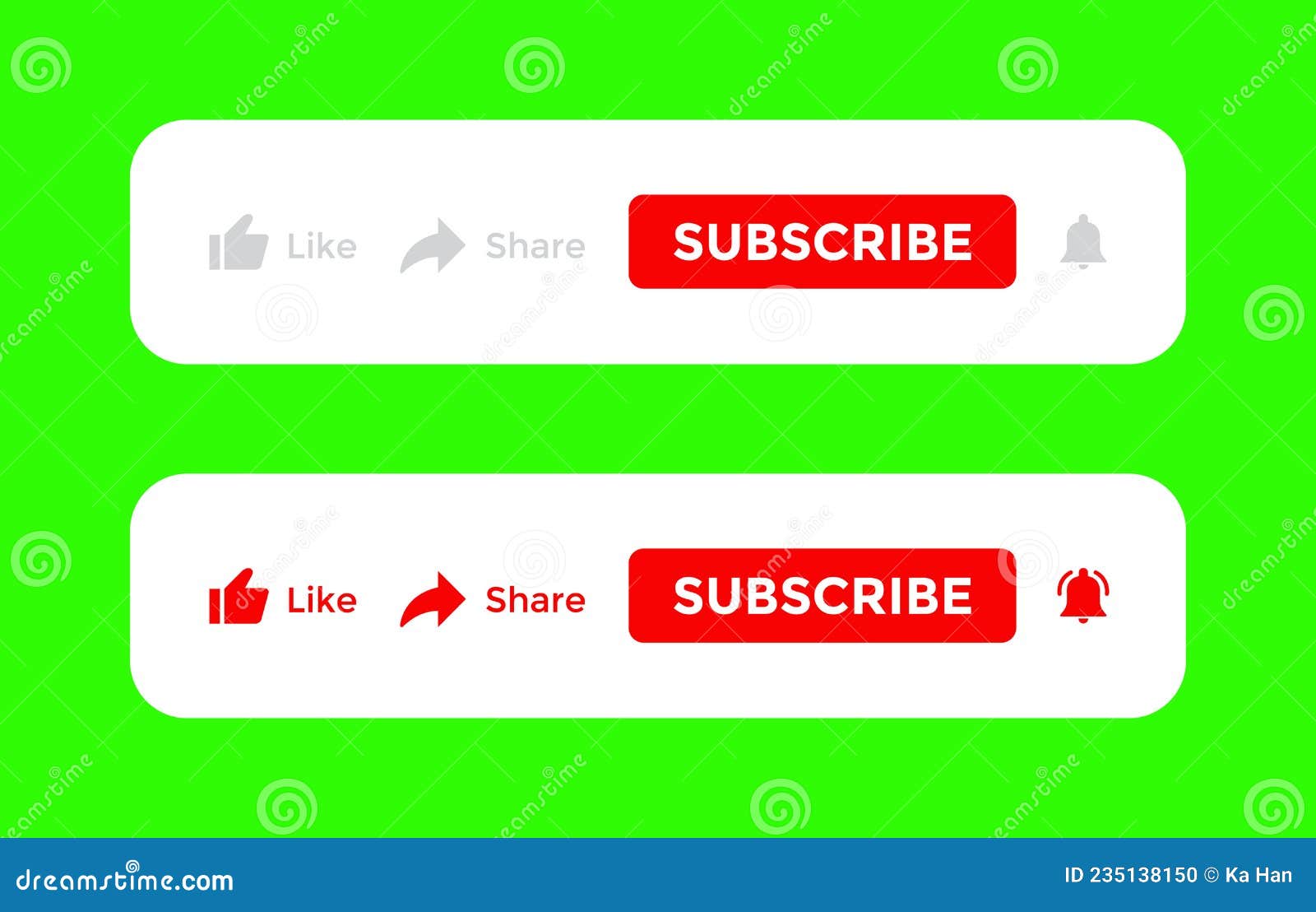 Like, Share, and Subscribe. Icon Set for Channel Subscriptions Stock ...