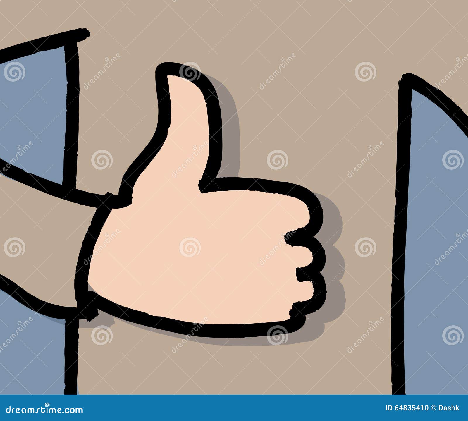 Like Sign Hand Man Flat Shadow. Stock Vector - Illustration of emotion ...