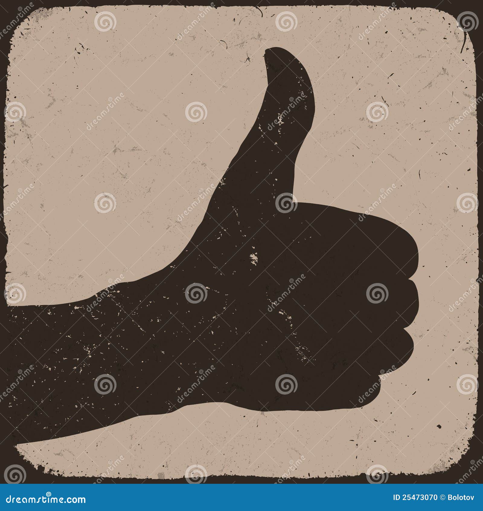 Like Silhouette on Grunge Background. Stock Vector - Illustration of ...