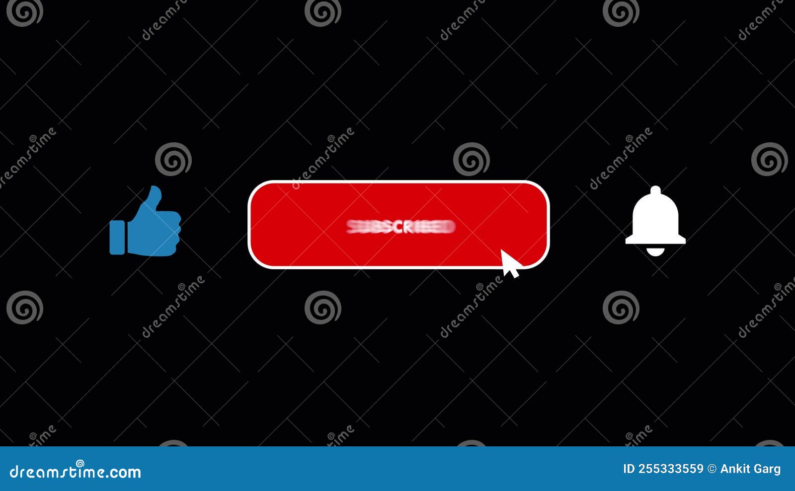 Like Subscribe Bell Icon Click Lower Third Animation Video Content ...