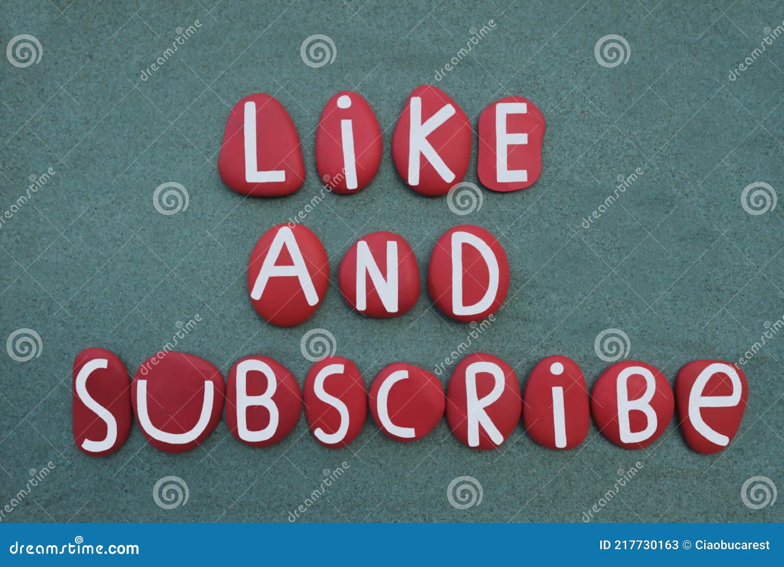 Like and Subscribe, Creative Logo Composed with Red Colored Stone ...