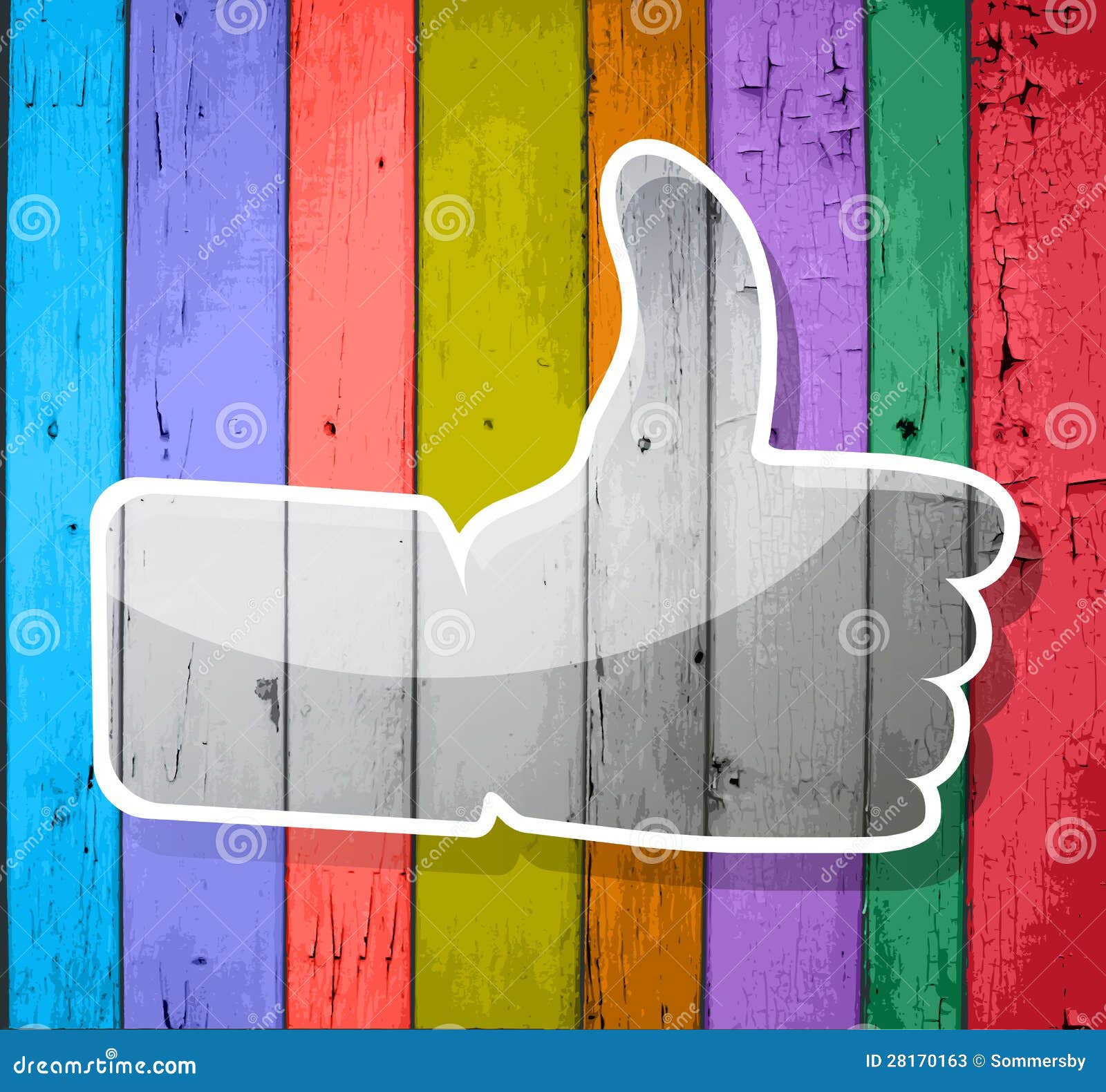 Like Symbol on a Colorful Background Stock Vector - Illustration of ...