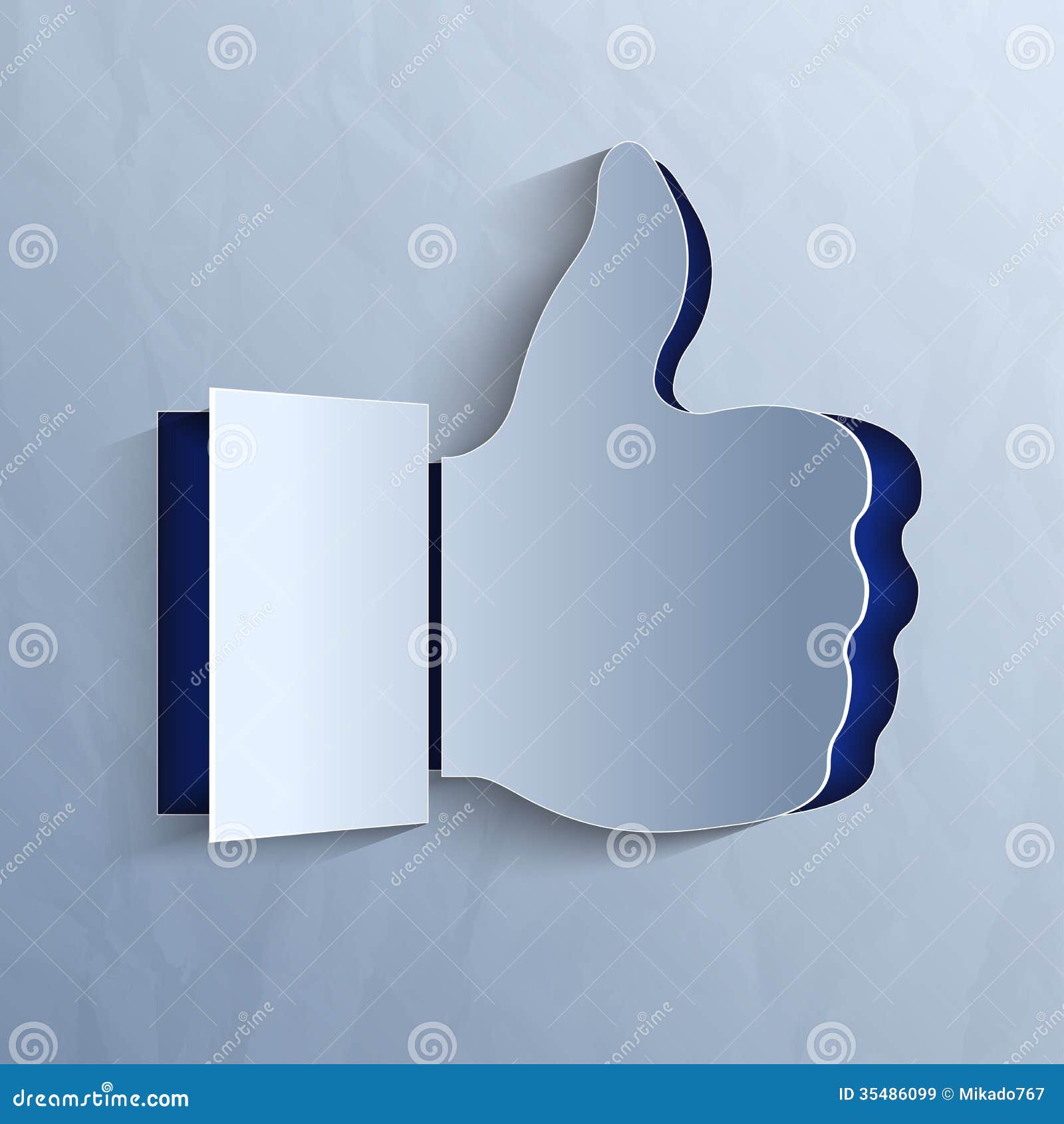 Like Symbol on Grey Background Stock Vector - Illustration of paper ...