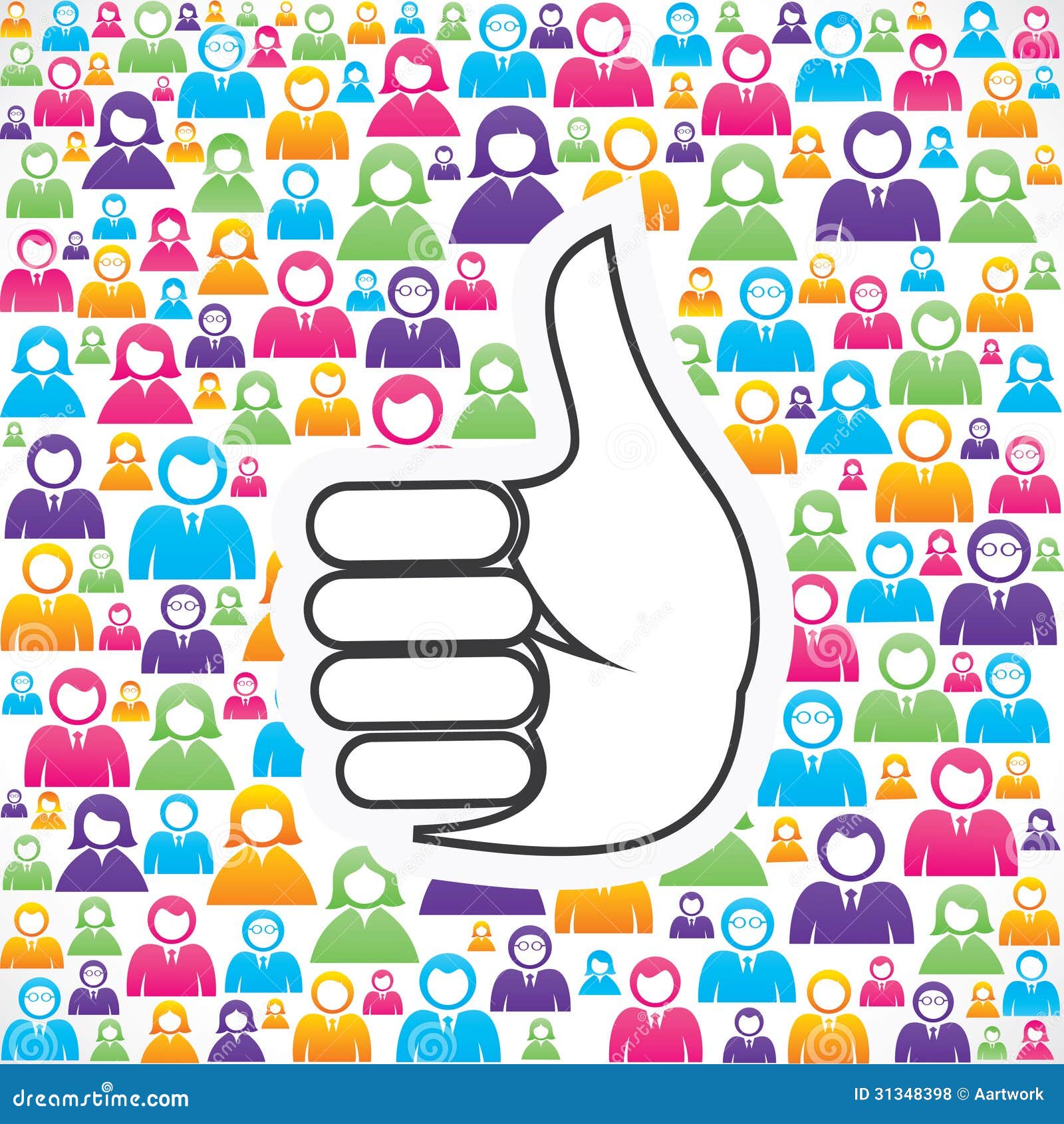 Like Symbol with in Group of People Stock Vector - Illustration of ...