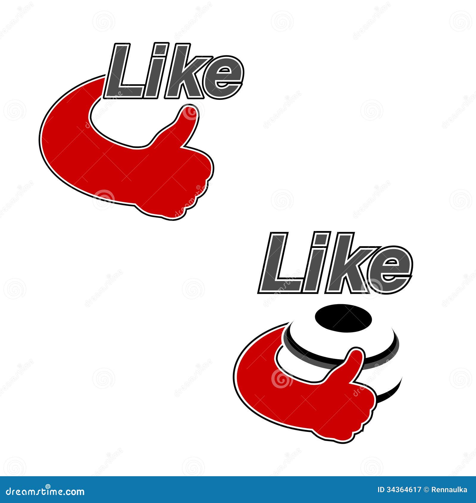 Like symbol - hand gesture stock vector. Illustration of icon - 34364617
