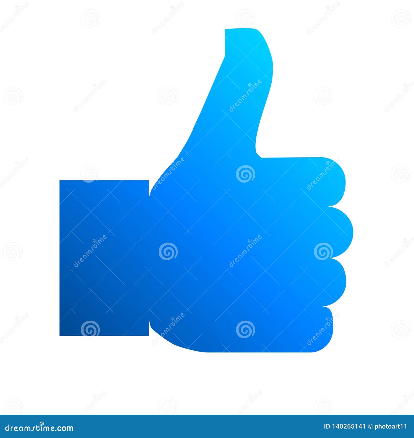 Like Symbol Icon - Blue Gradient, Isolated - Vector Stock Vector ...