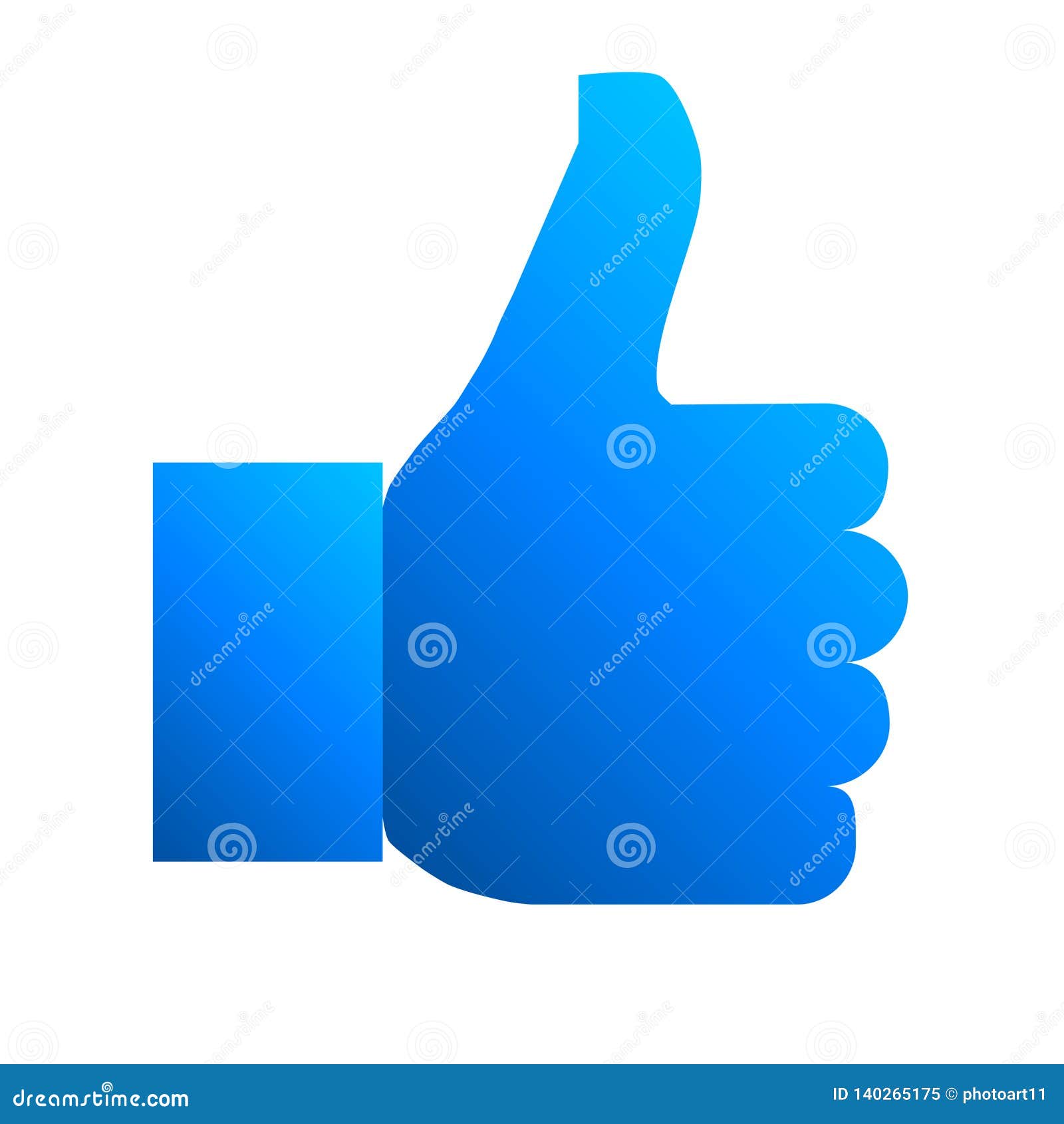 Like Symbol Icon - Blue Gradient, Isolated - Vector Stock Vector ...
