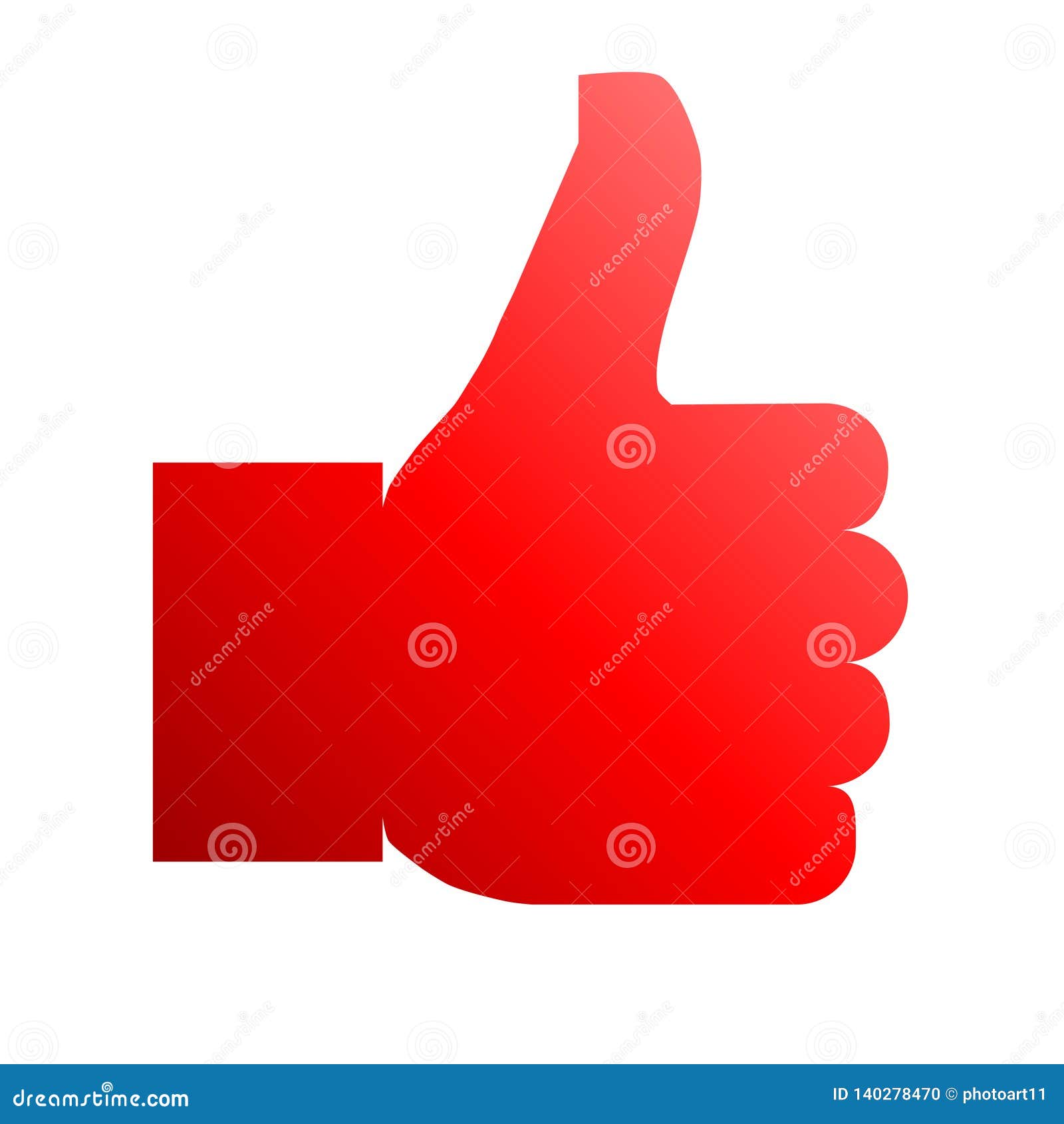 Like Symbol Icon - Red Gradient, Isolated - Vector Stock Vector ...