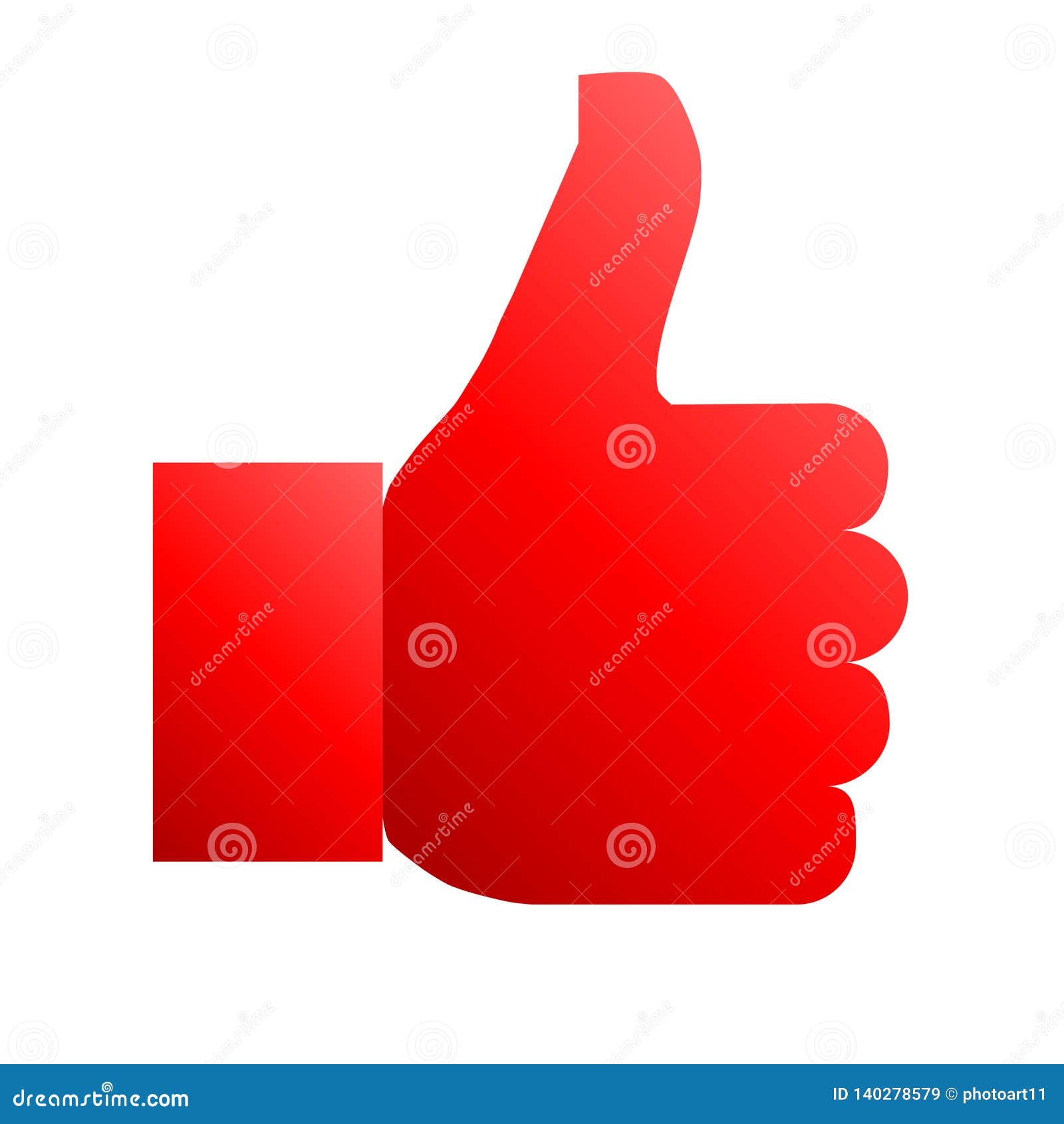 Like Symbol Icon - Red Gradient, Isolated - Vector Stock Vector ...
