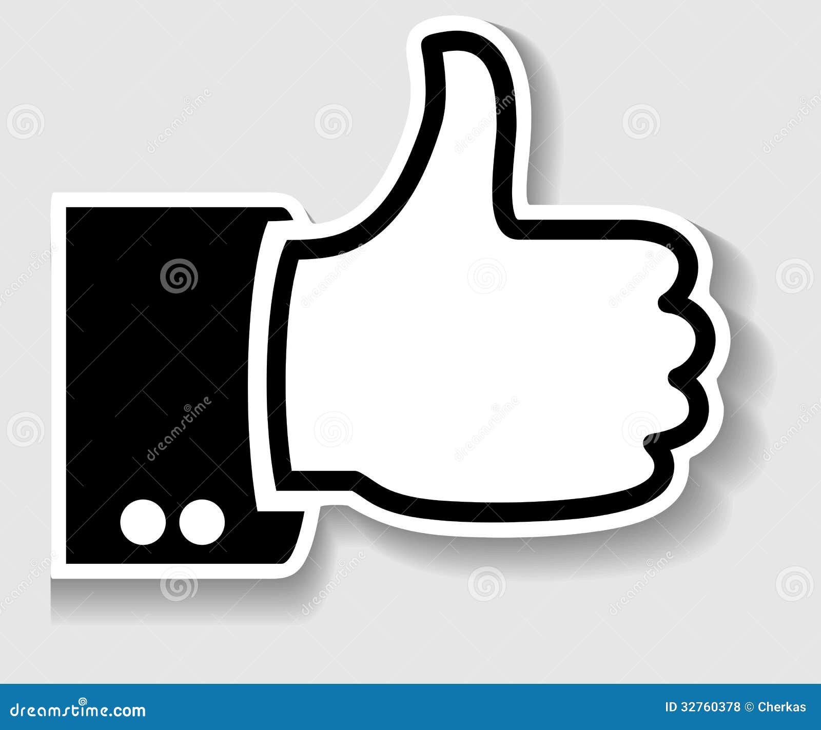 Like symbol stock vector. Illustration of good, hand - 32760378