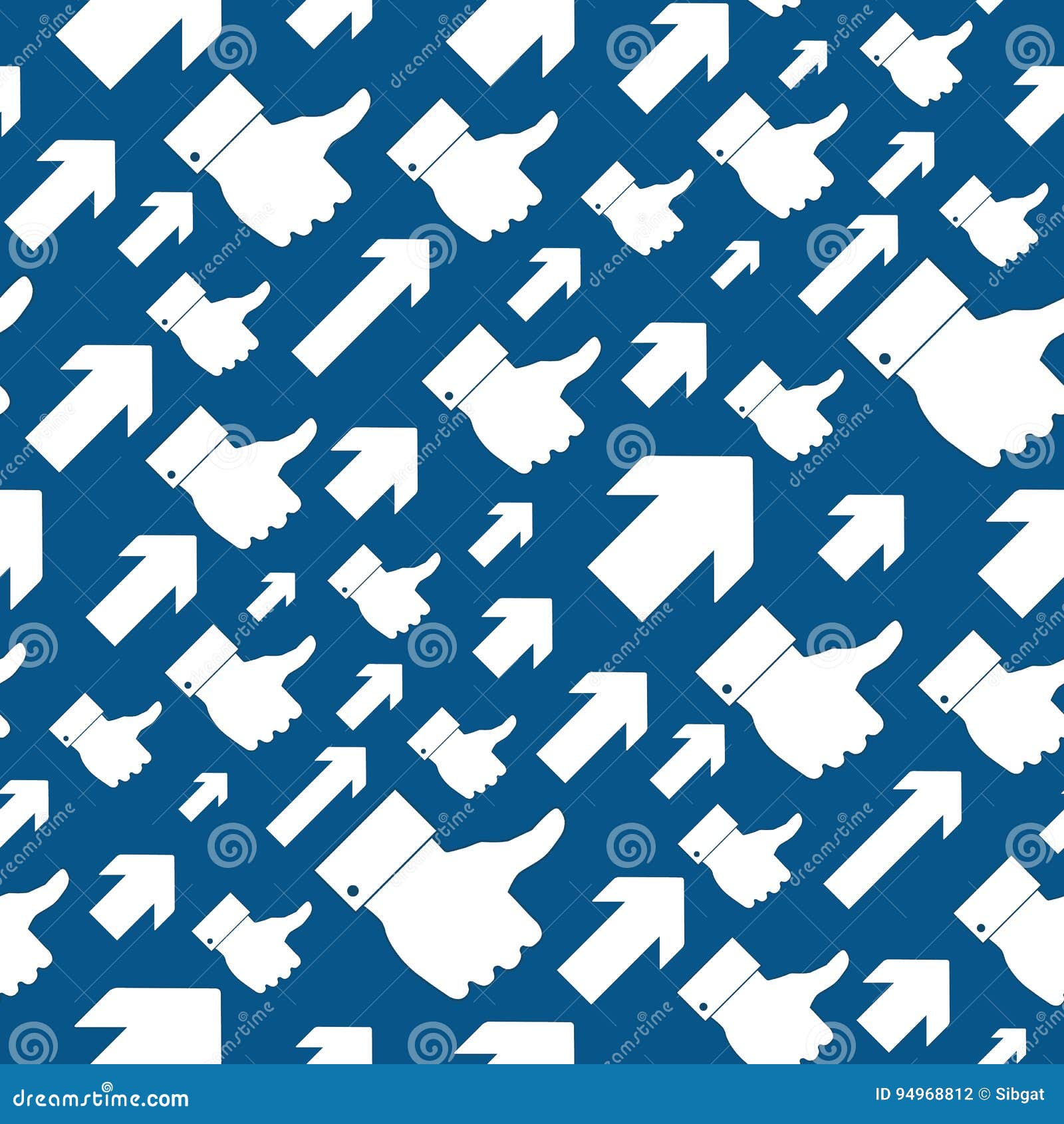 Like Symbol Seamless Pattern. Stock Vector - Illustration of modern ...