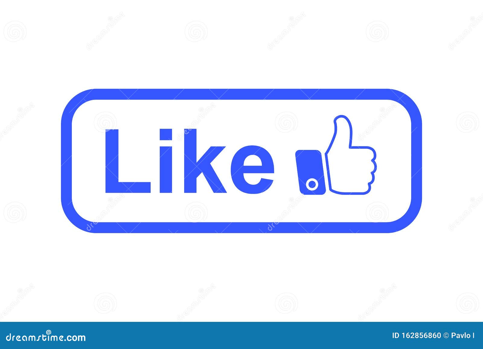 Like Tag Button with Big Finger Up â€“ Vector Stock Vector ...
