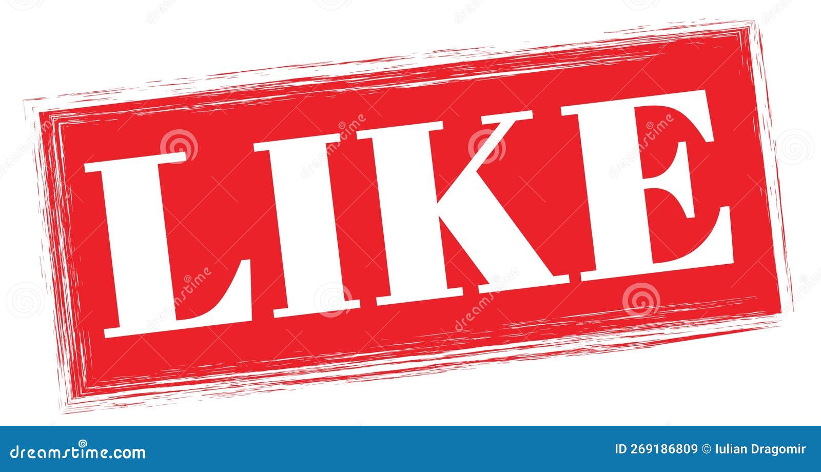 LIKE Text Written on Red Stamp Sign Stock Illustration - Illustration ...