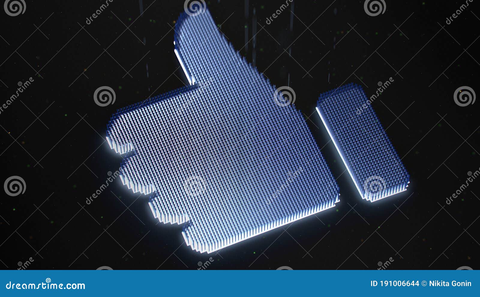 Like Thumbs Up Sign 3D Render Illustration Stock Illustration ...