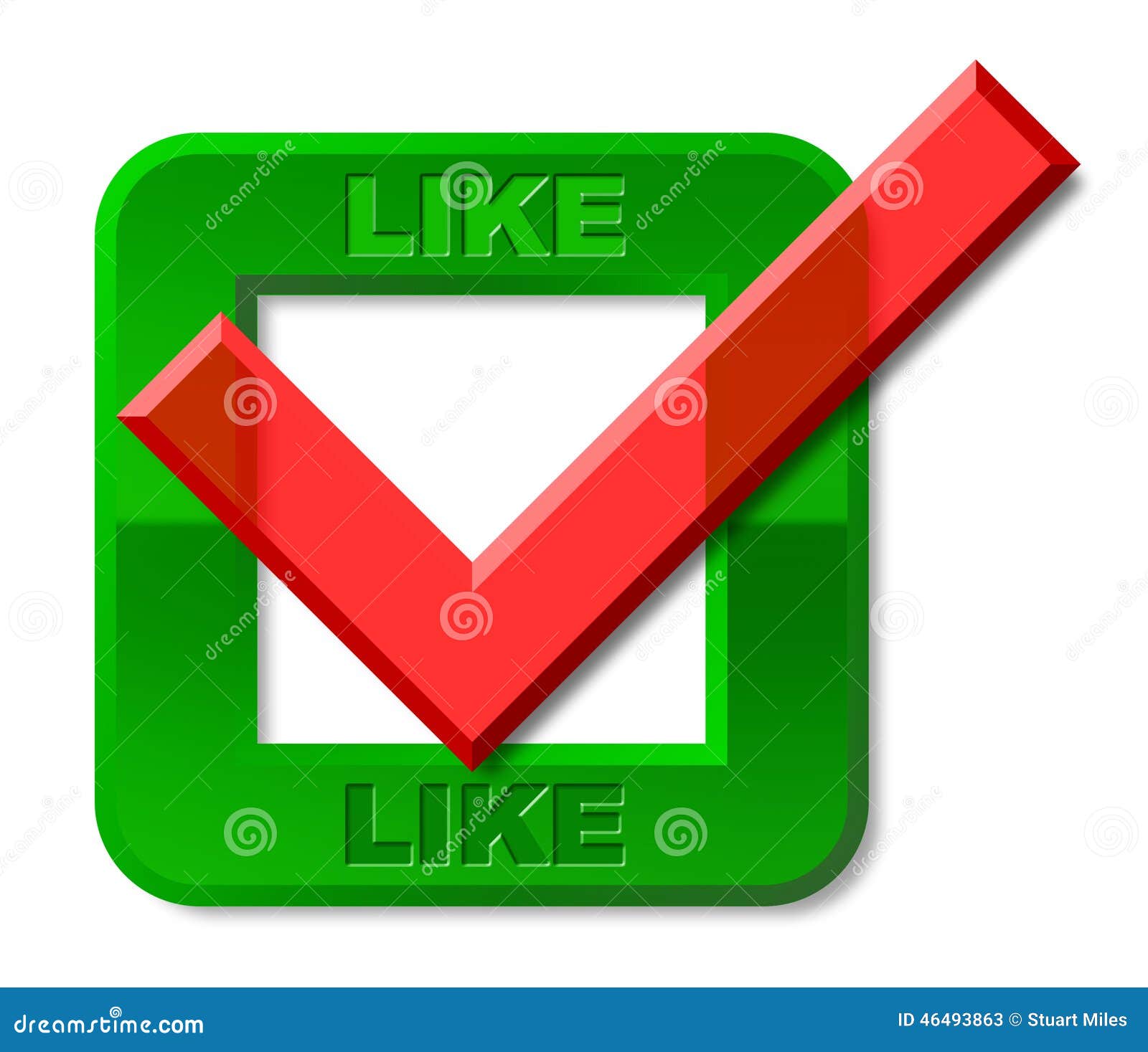 Like Tick Means Social Media and Checked Stock Illustration ...