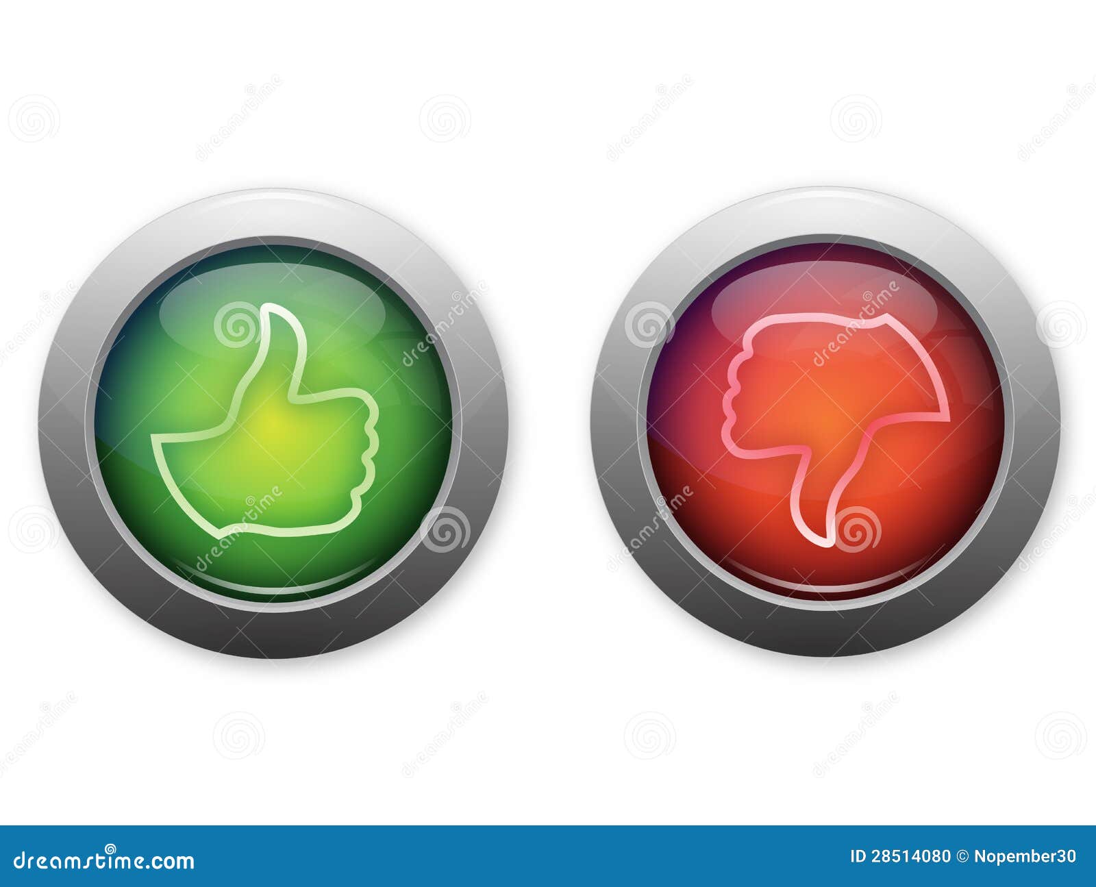 LIke and Unlike Icons Set stock illustration. Illustration of choice ...