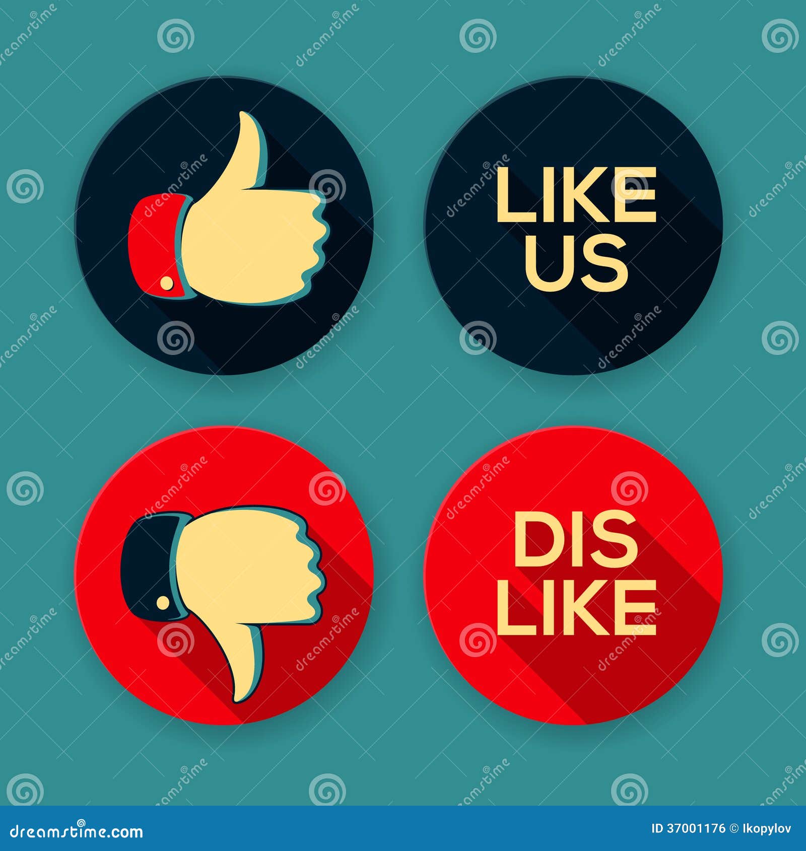Like Us and Dislike Symbols Stock Vector - Illustration of design ...