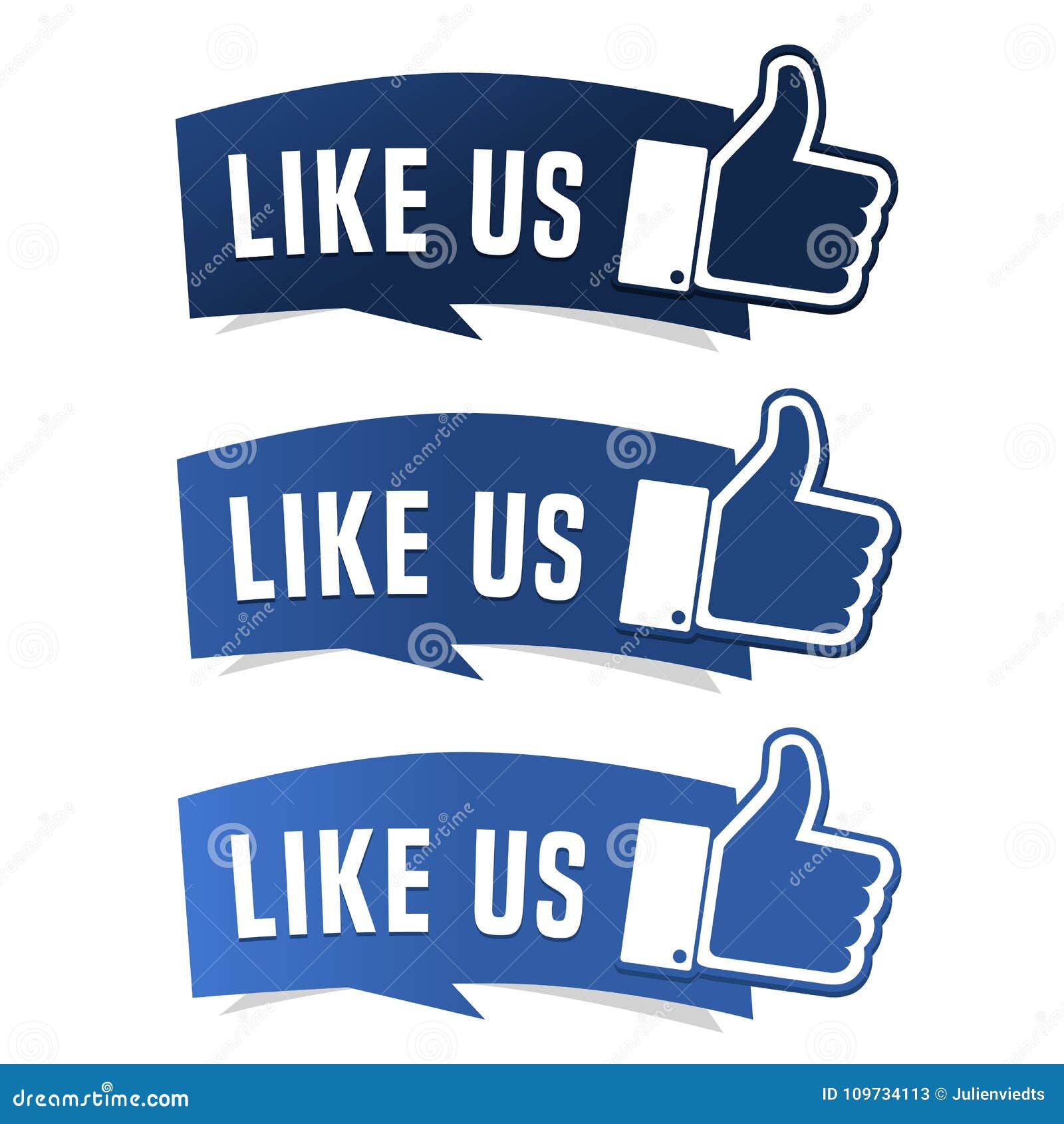 Like us thumb up Button. stock vector. Illustration of like - 109734113