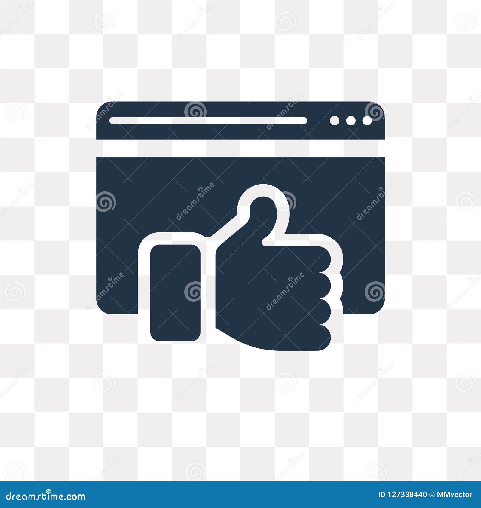 Like Vector Icon Isolated on Transparent Background, Like Trans Stock ...