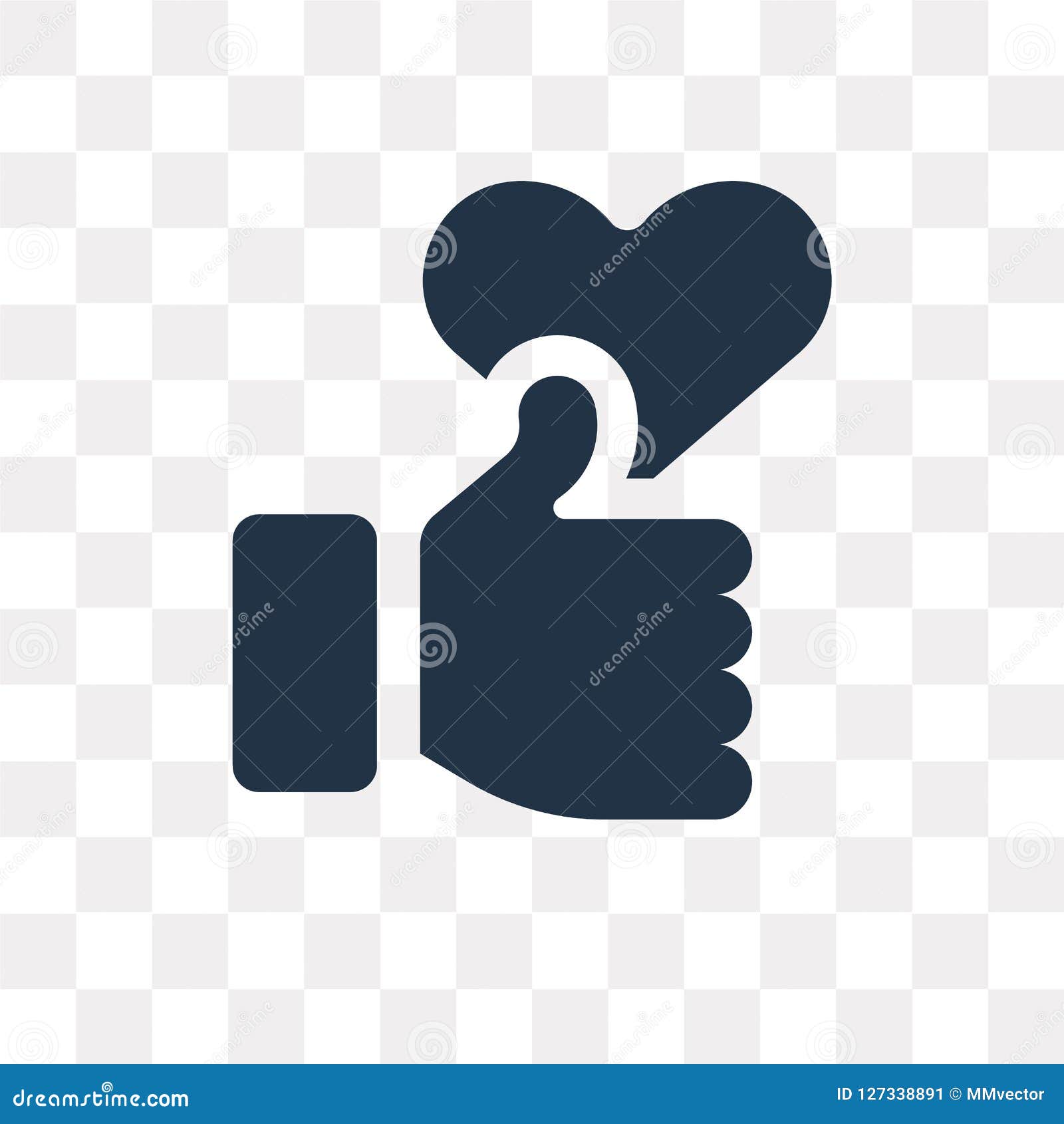 Like Vector Icon Isolated on Transparent Background, Like Trans Stock ...