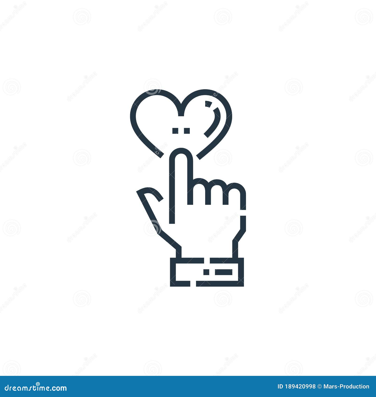 Like Vector Icon Isolated on White Background. Outline, Thin Line Like ...