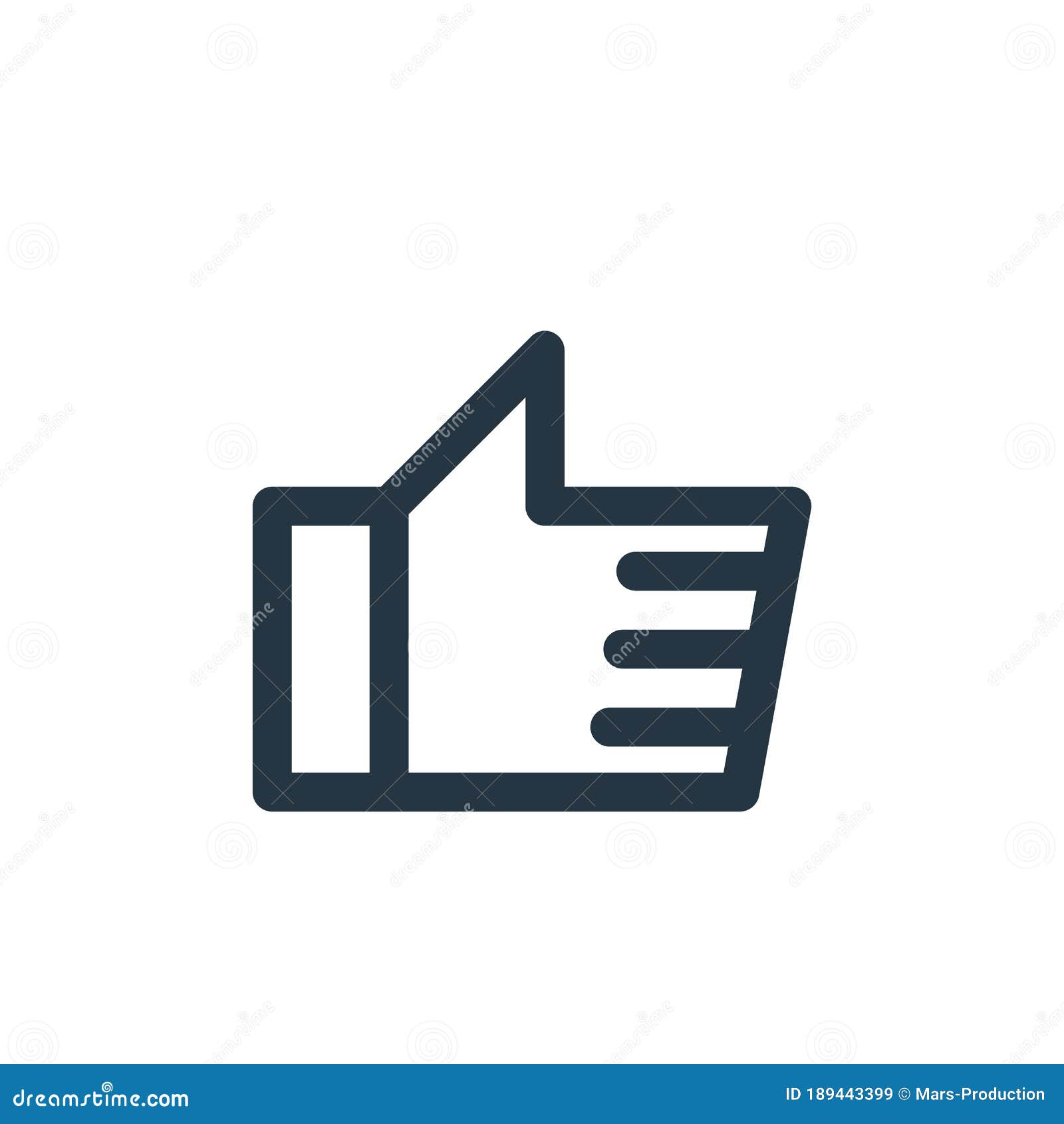 Like Vector Icon Isolated on White Background. Outline, Thin Line Like ...