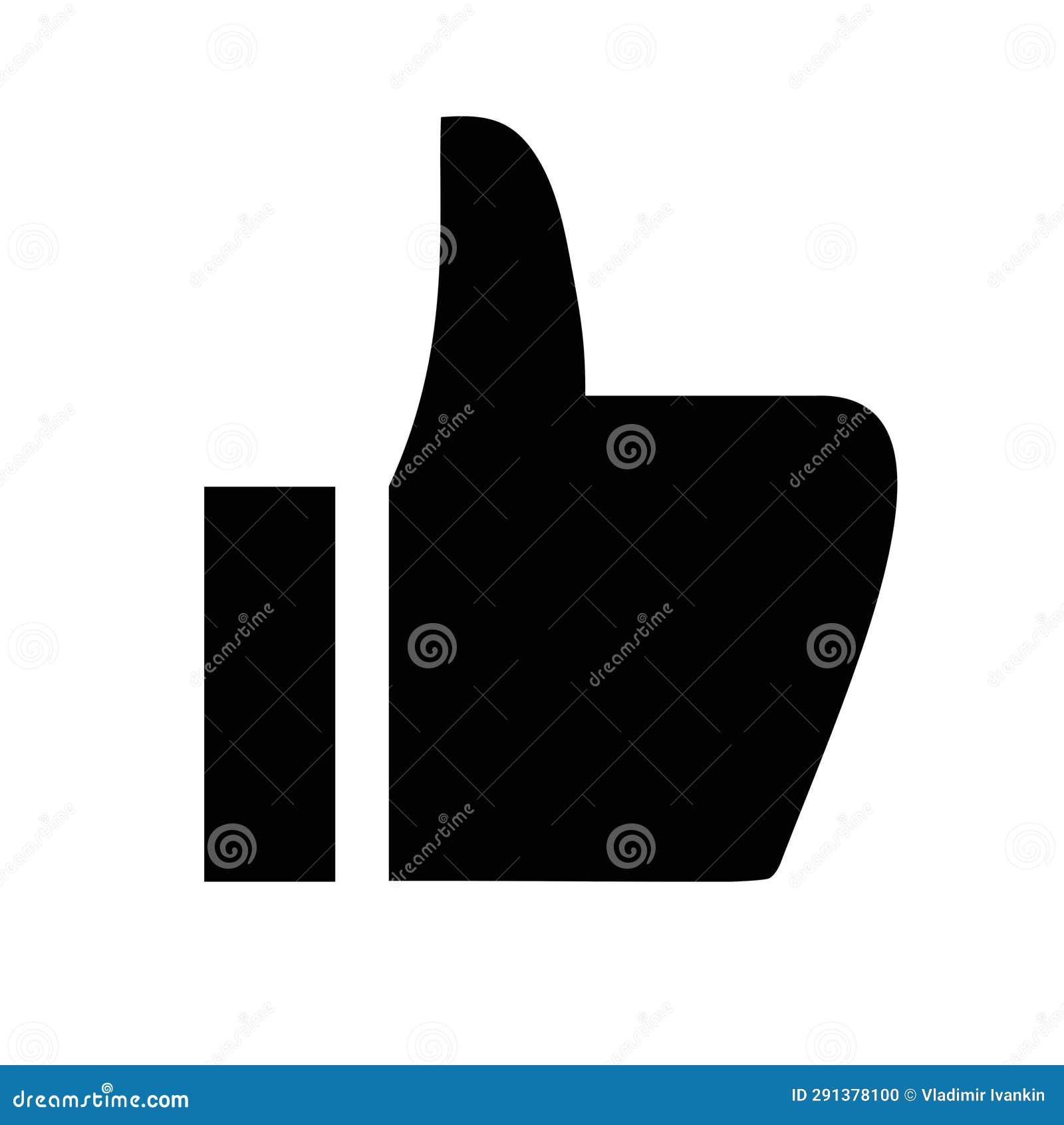 Like Vector Symbol Black Color Isolated Stock Vector - Illustration of ...
