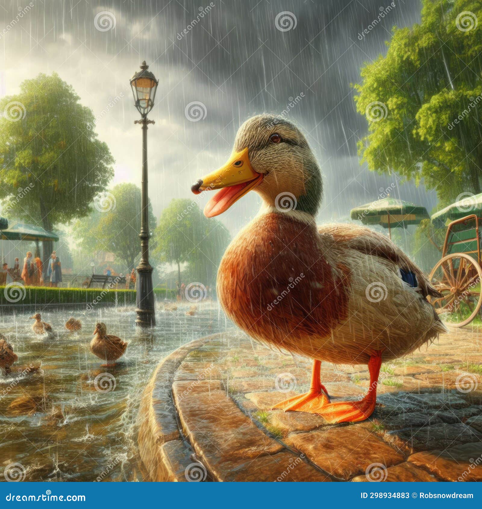 Like Water Off A Ducks Back Stock Illustration Illustration Of Water