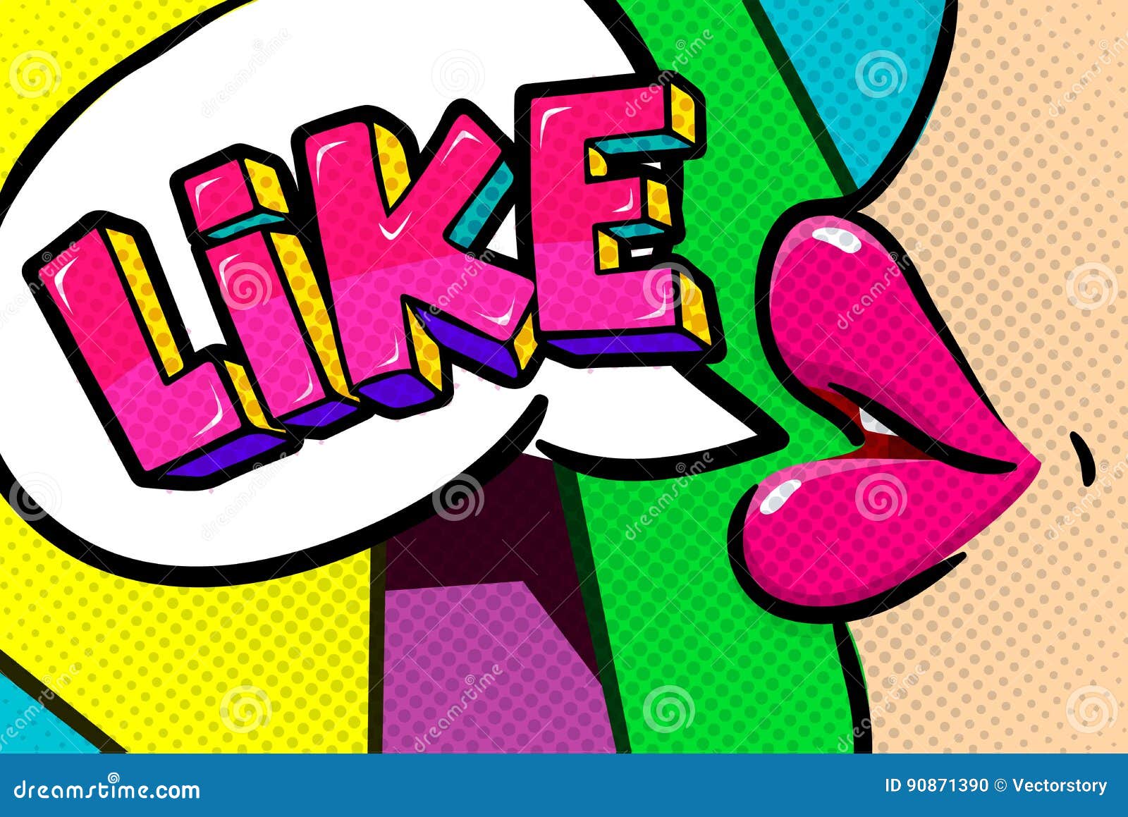 Like word bubble. stock vector. Illustration of love - 90871390