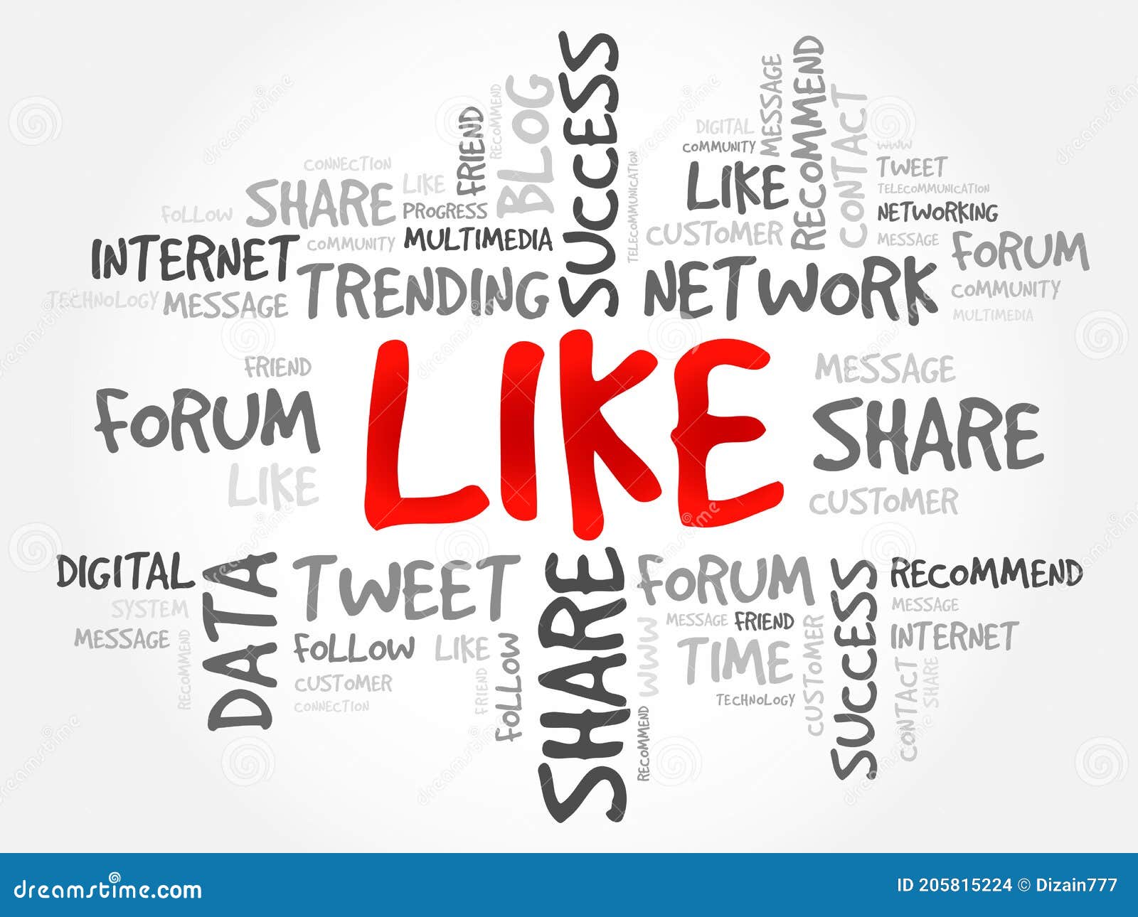 Like word cloud stock illustration. Illustration of positive - 205815224