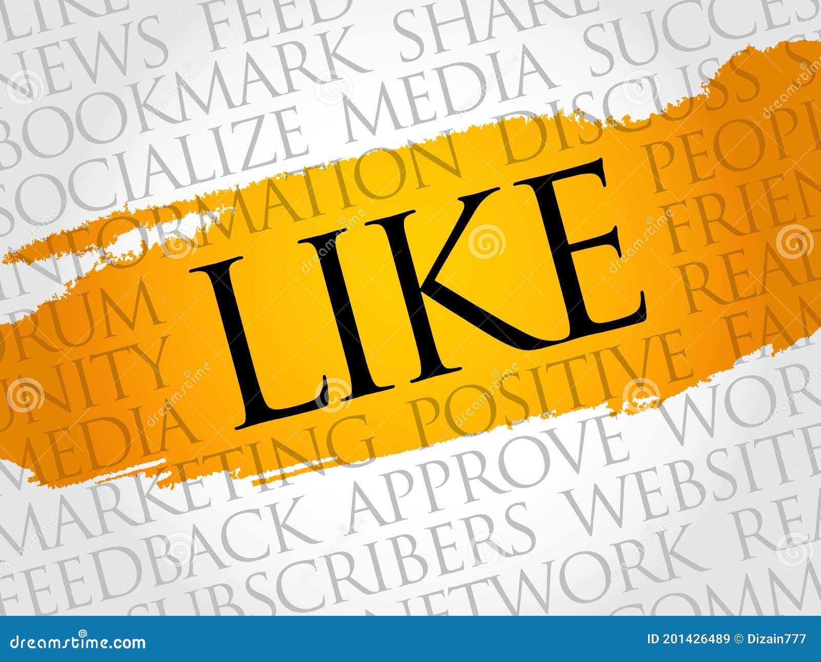 LIKE word cloud collage stock illustration. Illustration of collage ...