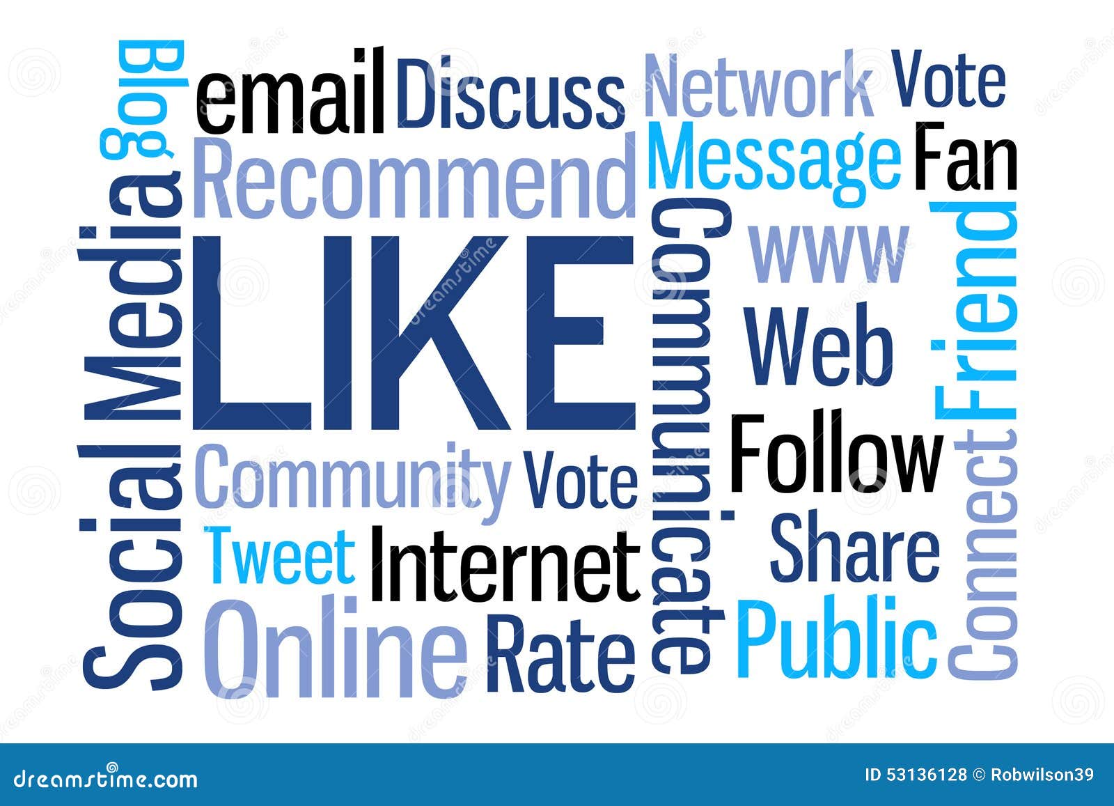 Like word cloud stock illustration. Illustration of internet - 53136128