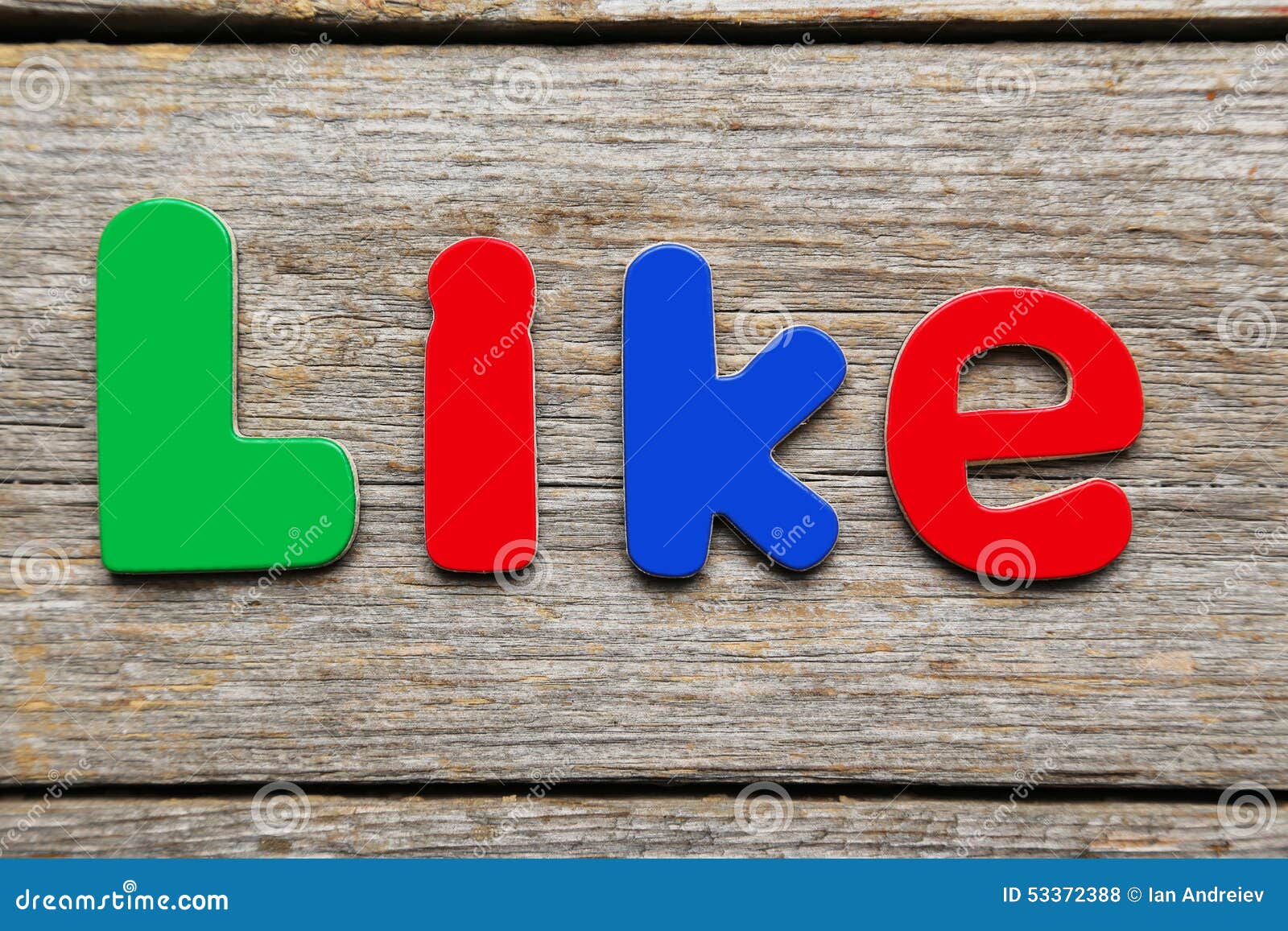 Like word stock photo. Image of background, alphabet - 53372388