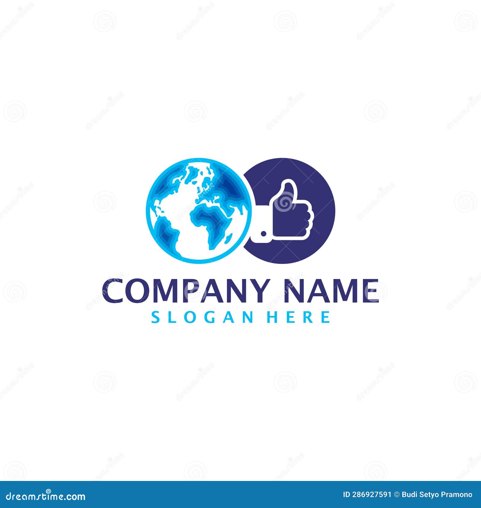Like World Logo Design Vector. Good World Logo Design Template Concept ...