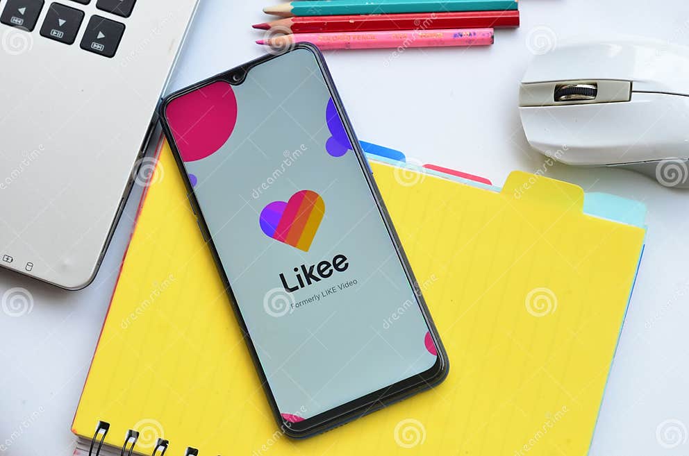 Likee Apps on Smartphone, Newest Video App in the World Editorial Stock ...