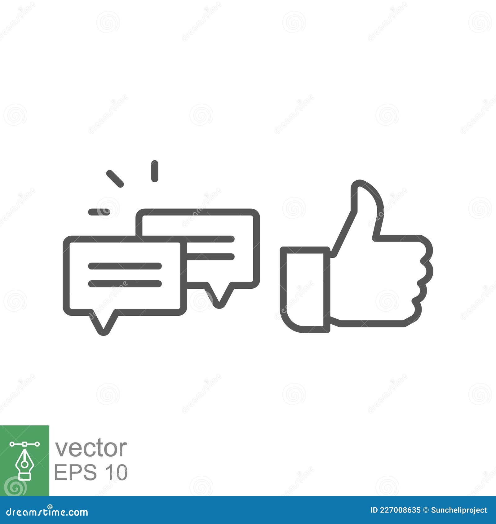 Likes with Comment Icon Solid Symbol. Approve Symbol in Dialog Forum ...