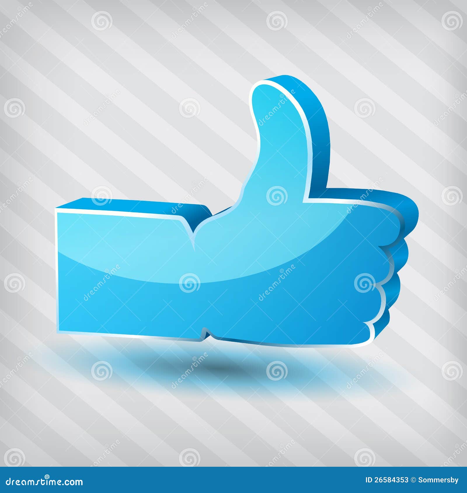 Likesymbol on a Stripped Background Stock Illustration - Illustration ...