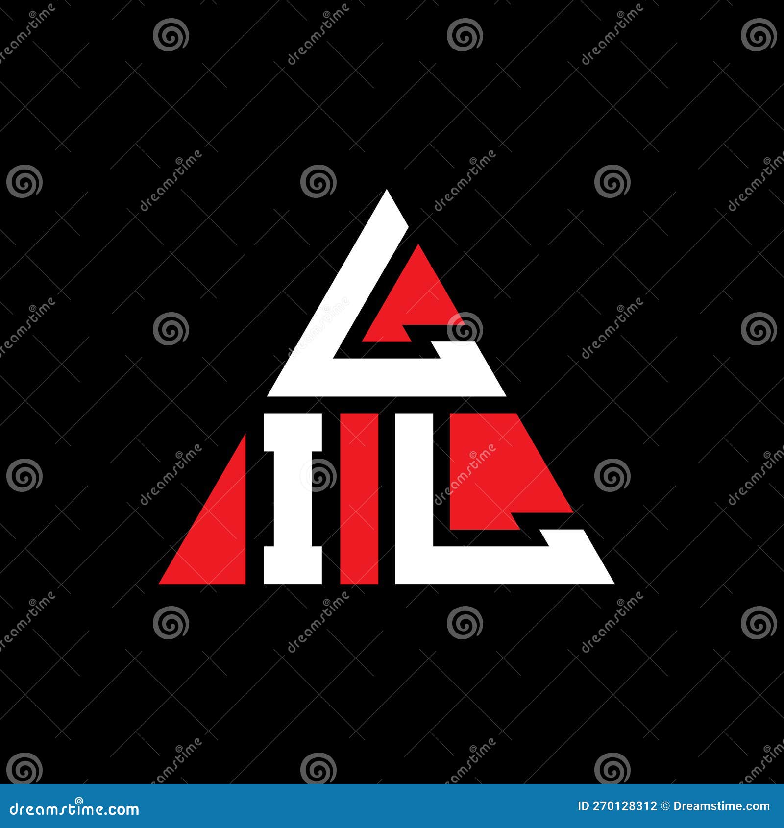 LIL Triangle Letter Logo Design With Triangle Shape. LIL Triangle Logo ...
