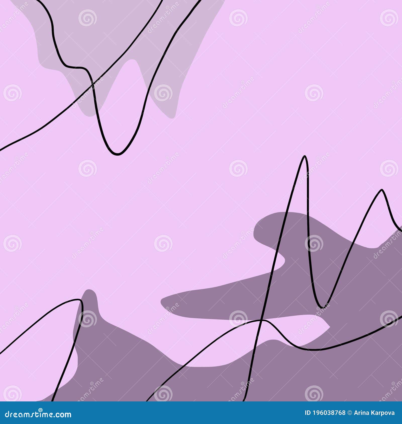 Lilac Abstract Background of Hand Drawn Various Lines Stock ...