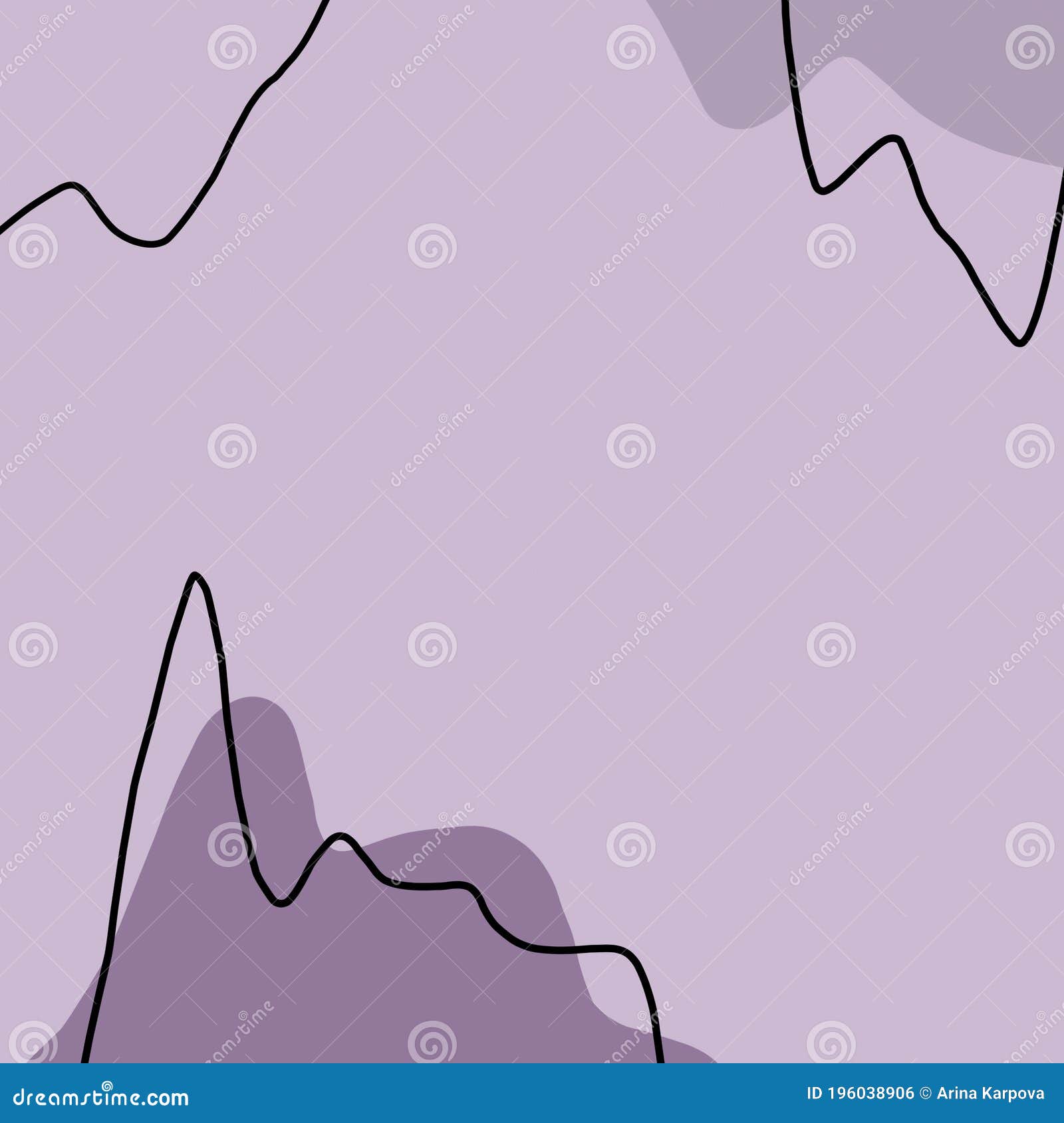 Lilac Abstract Background of Hand Drawn Various Lines Stock ...