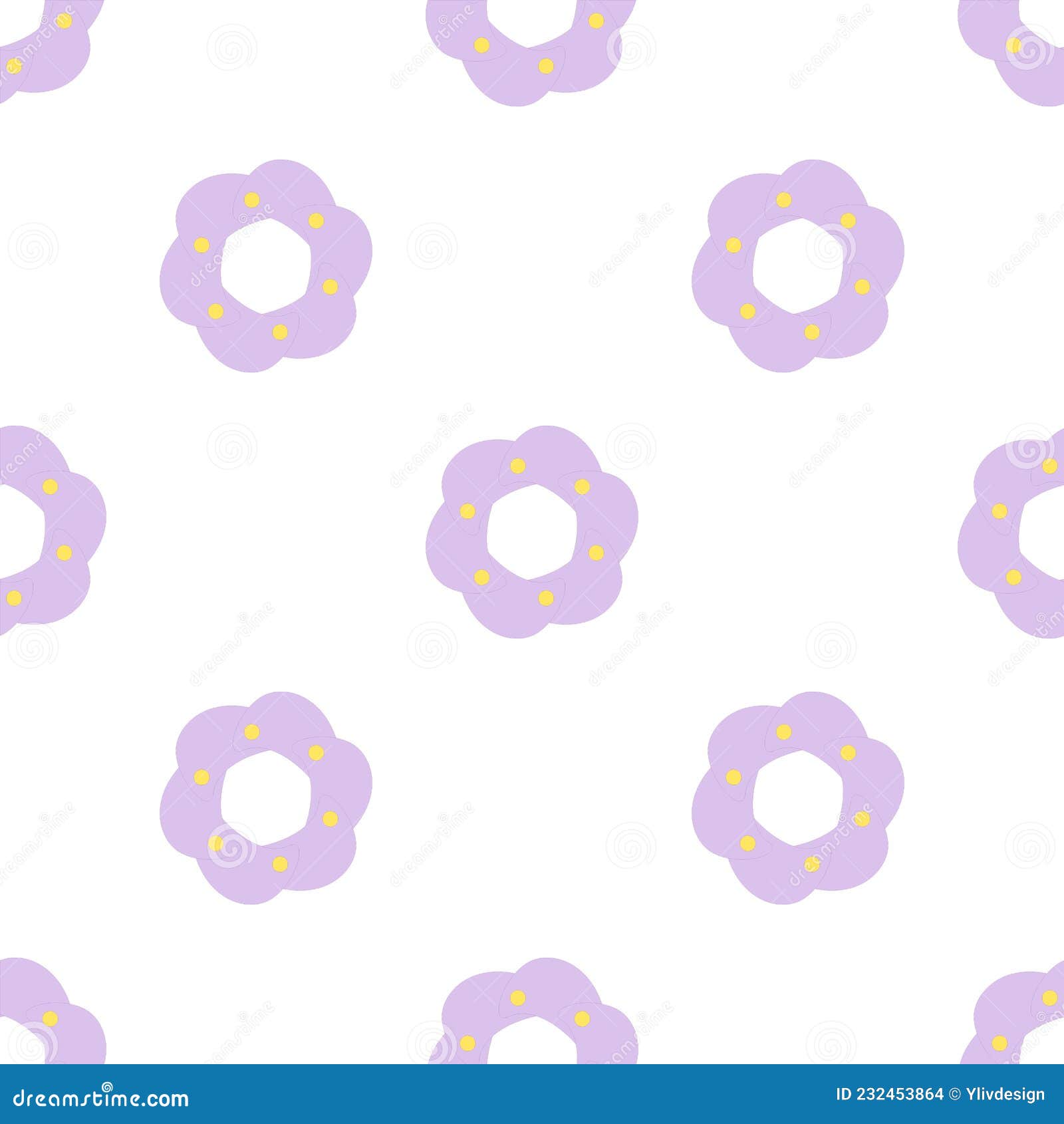 Lilac Abstract Circle Pattern Seamless Vector Stock Vector ...