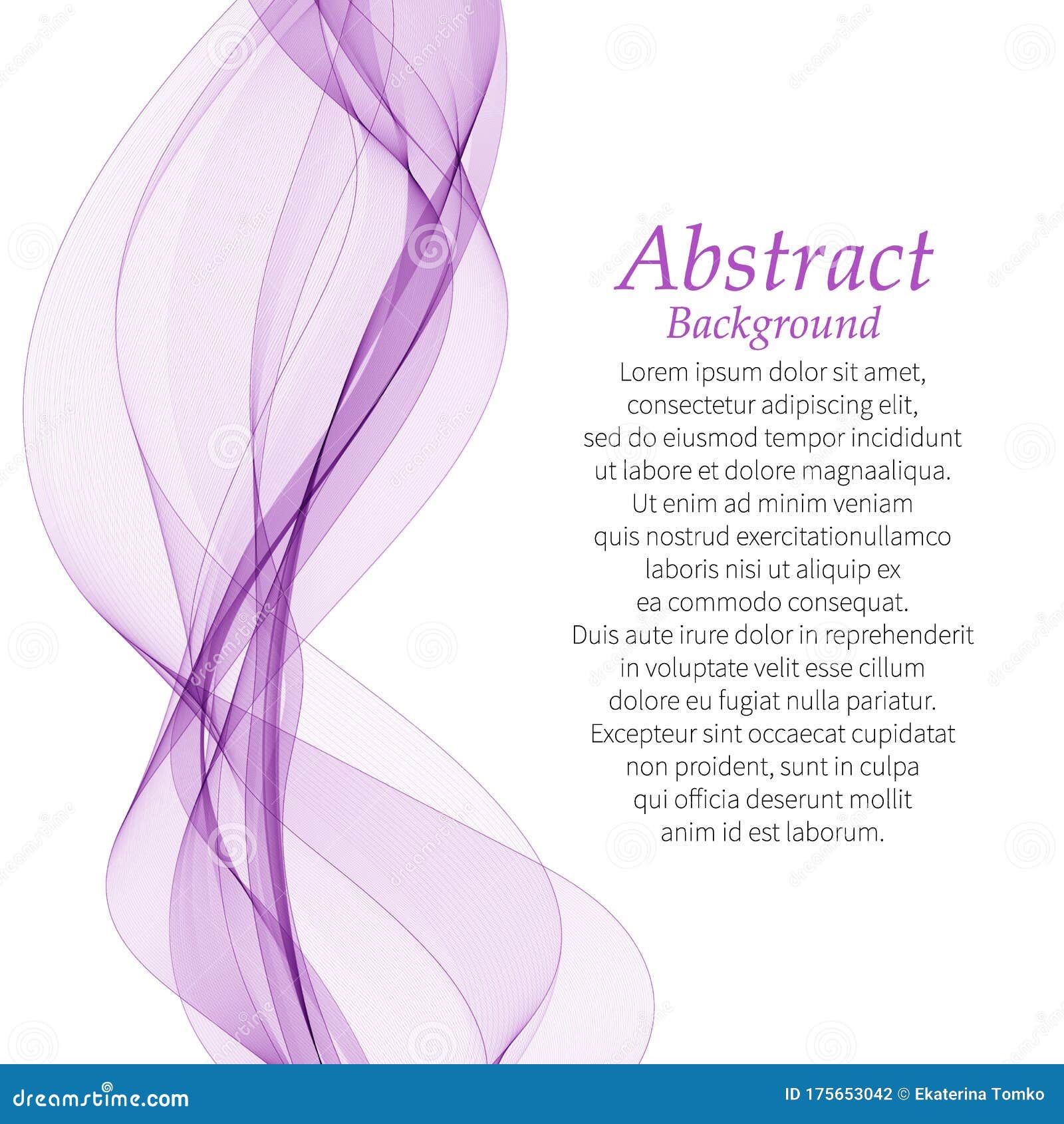Lilac Abstract Wave. Vector Template. Presentation Template. Eps 10 ...