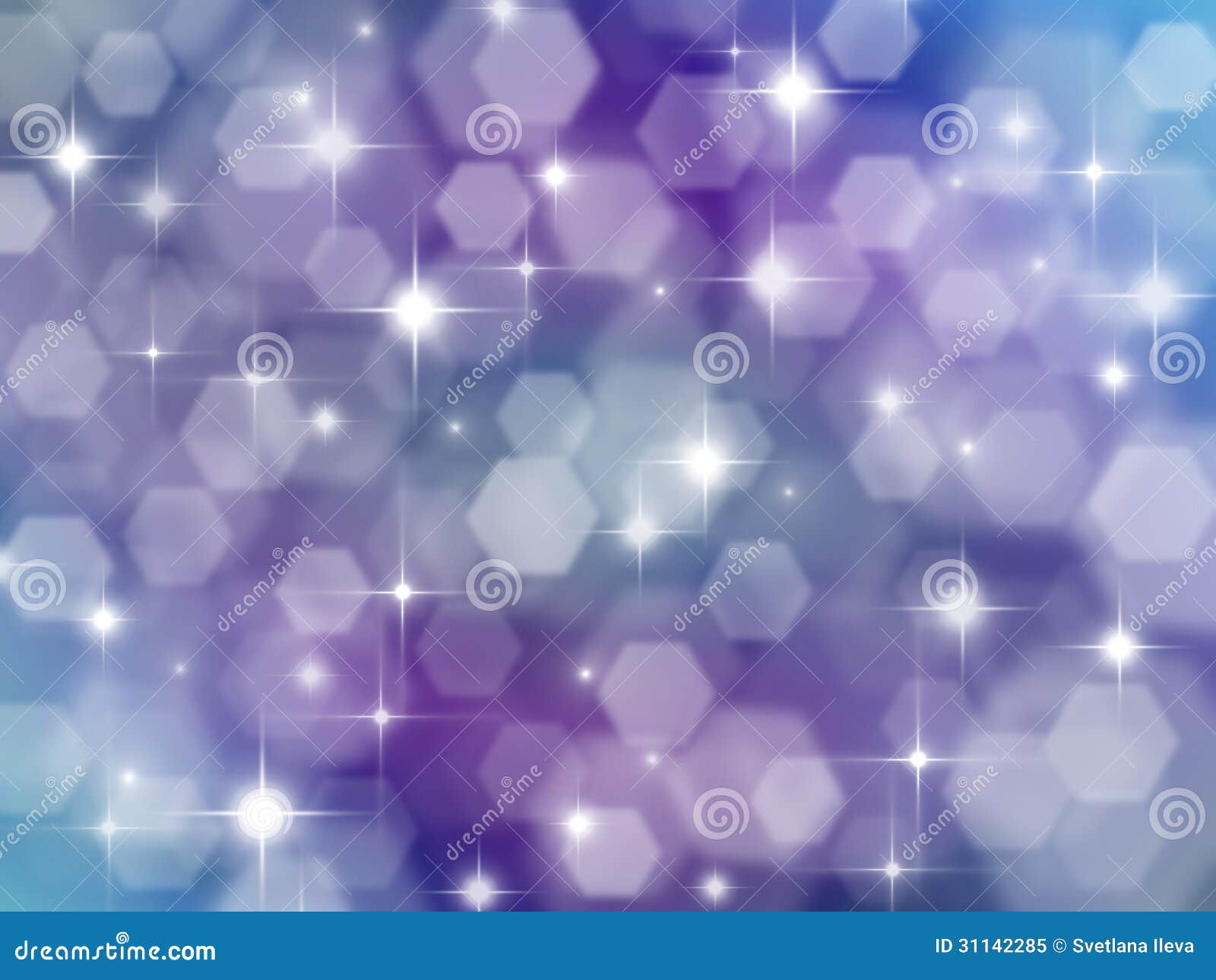 Lilac Background with Boke Effect and Stars Stock Illustration ...