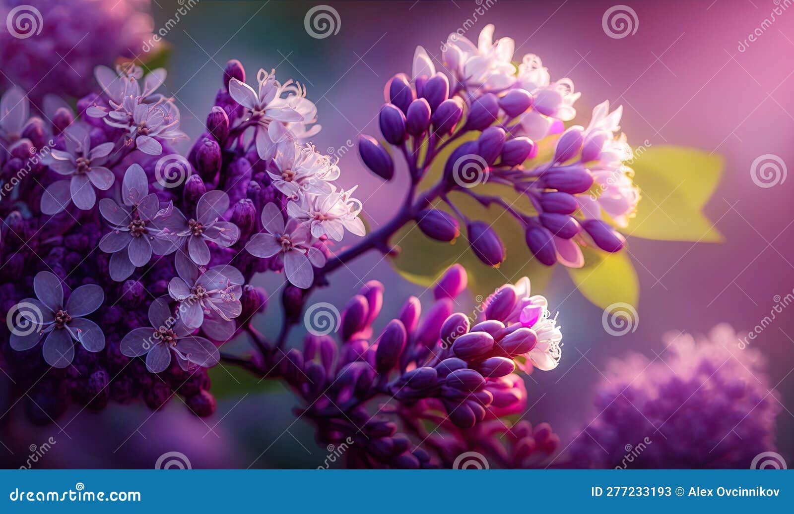 Lilac Blossoms in a Spring Garden Background for Invitations and ...