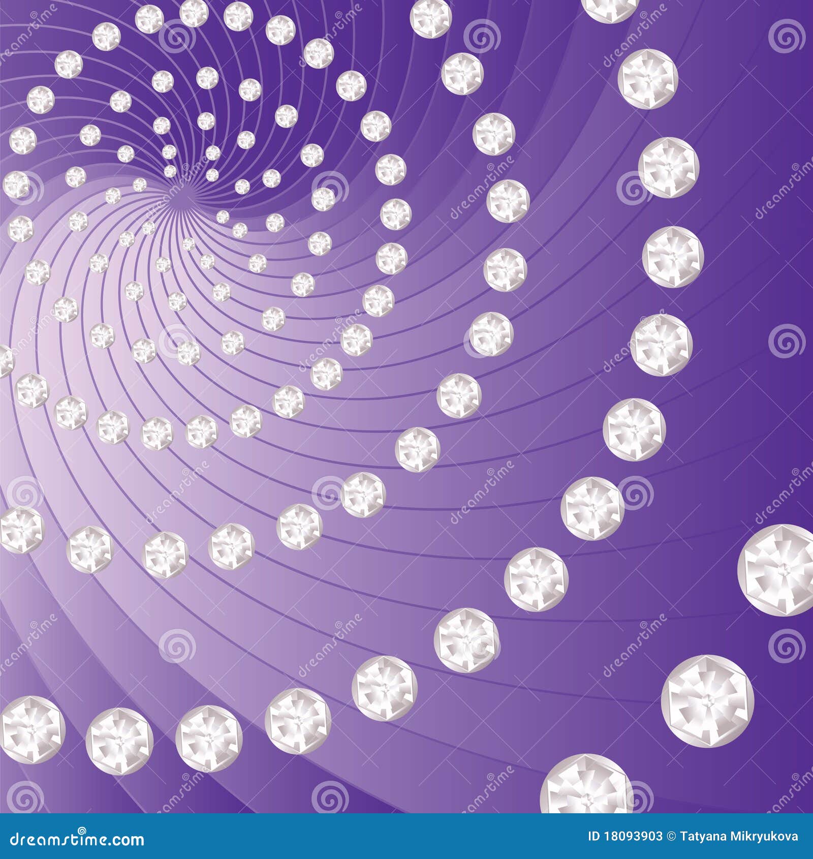Lilac Bright Background with Diamonds Stock Vector - Illustration of ...