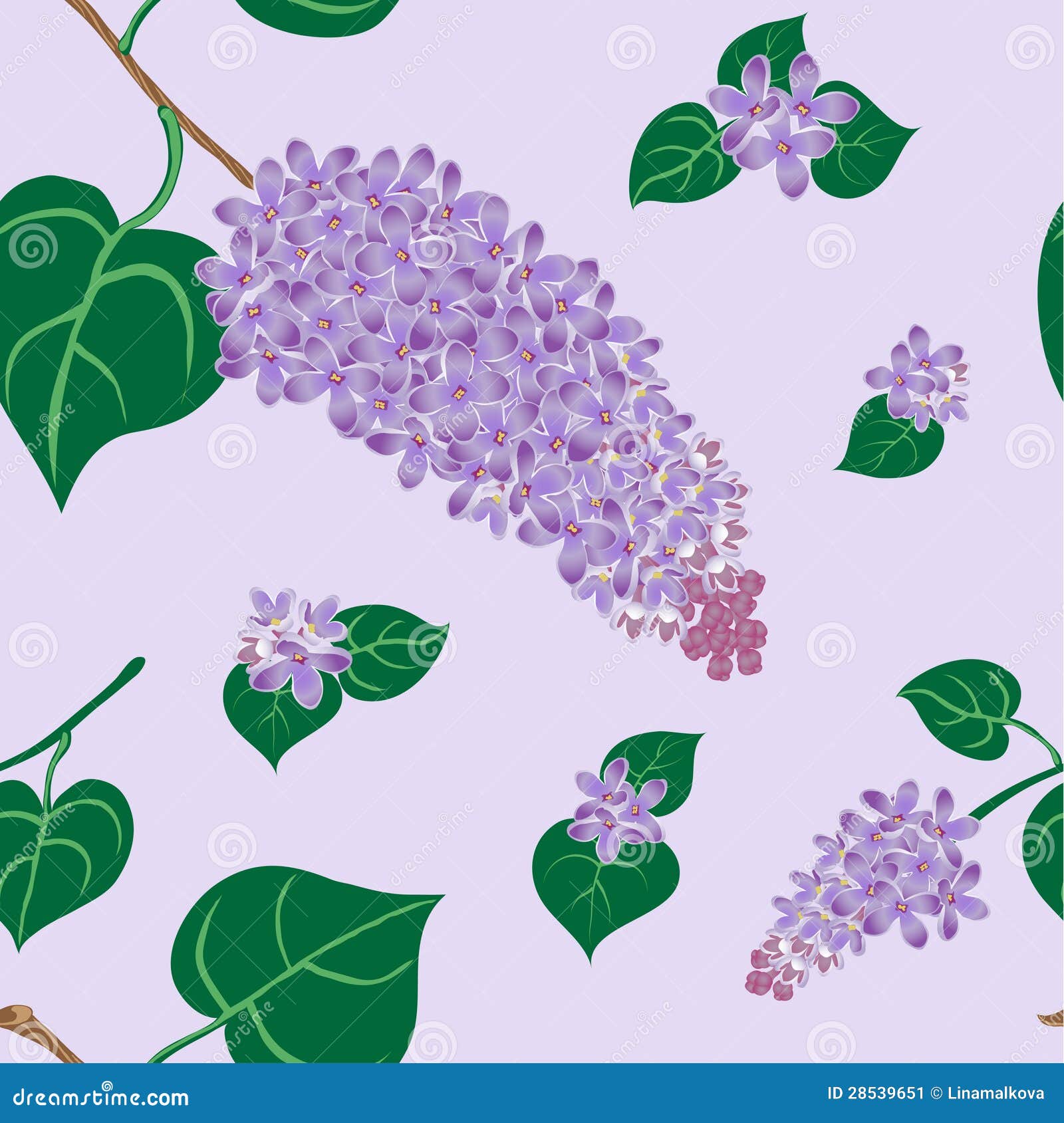 Lilac bush stock illustration. Illustration of seamless - 28539651