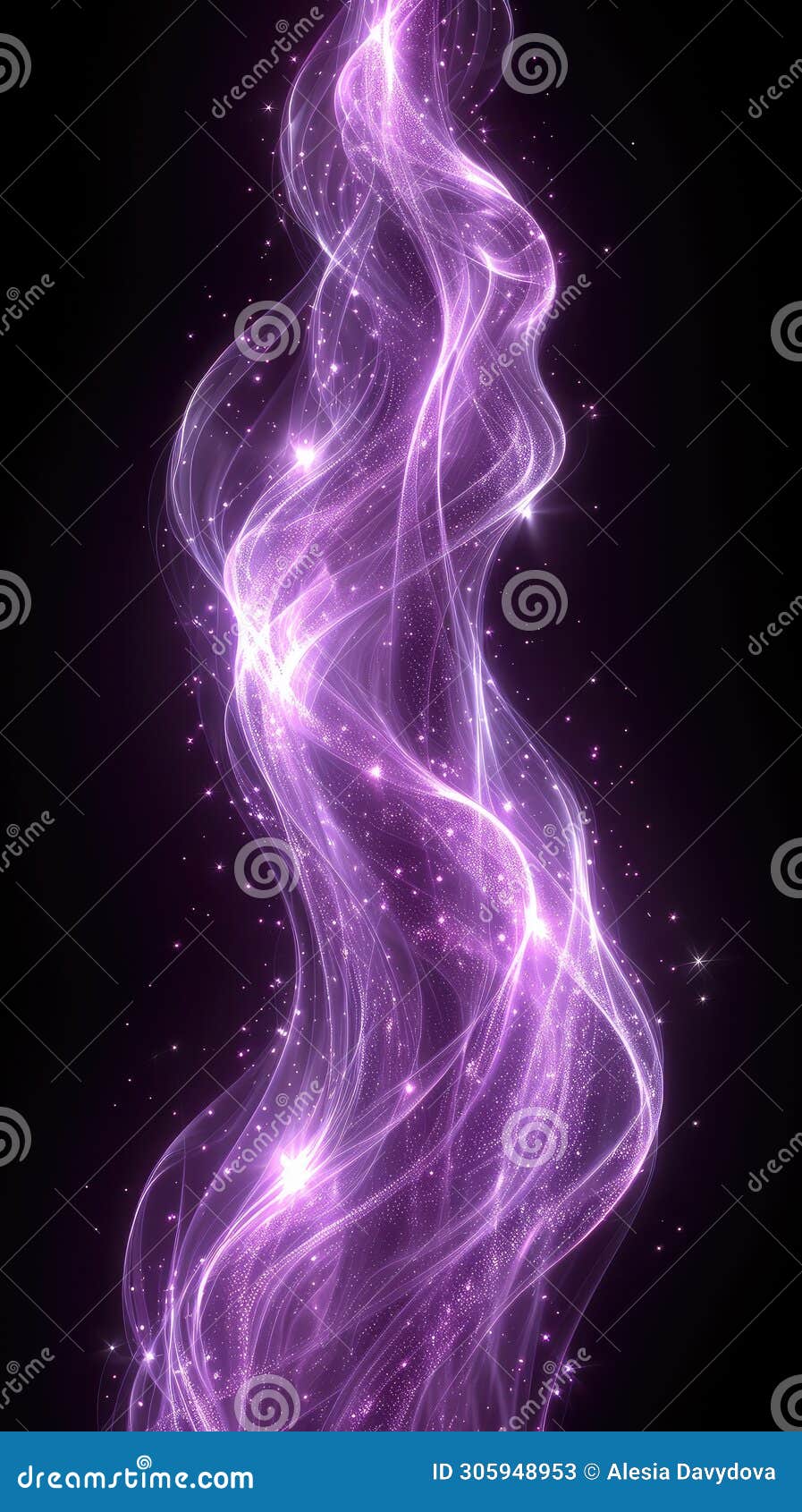 Lilac Flame on a Dark Background, Vertical Smoke, Purple Abstract ...